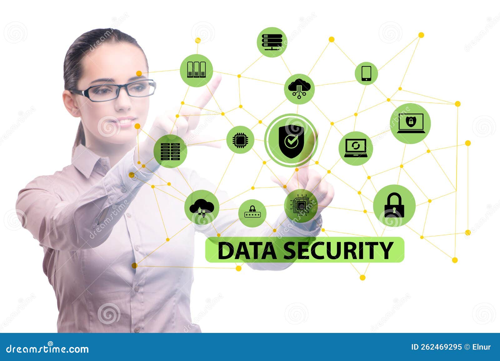 Data Security In Cybersecurity Concept Stock Image Image Of Cloud