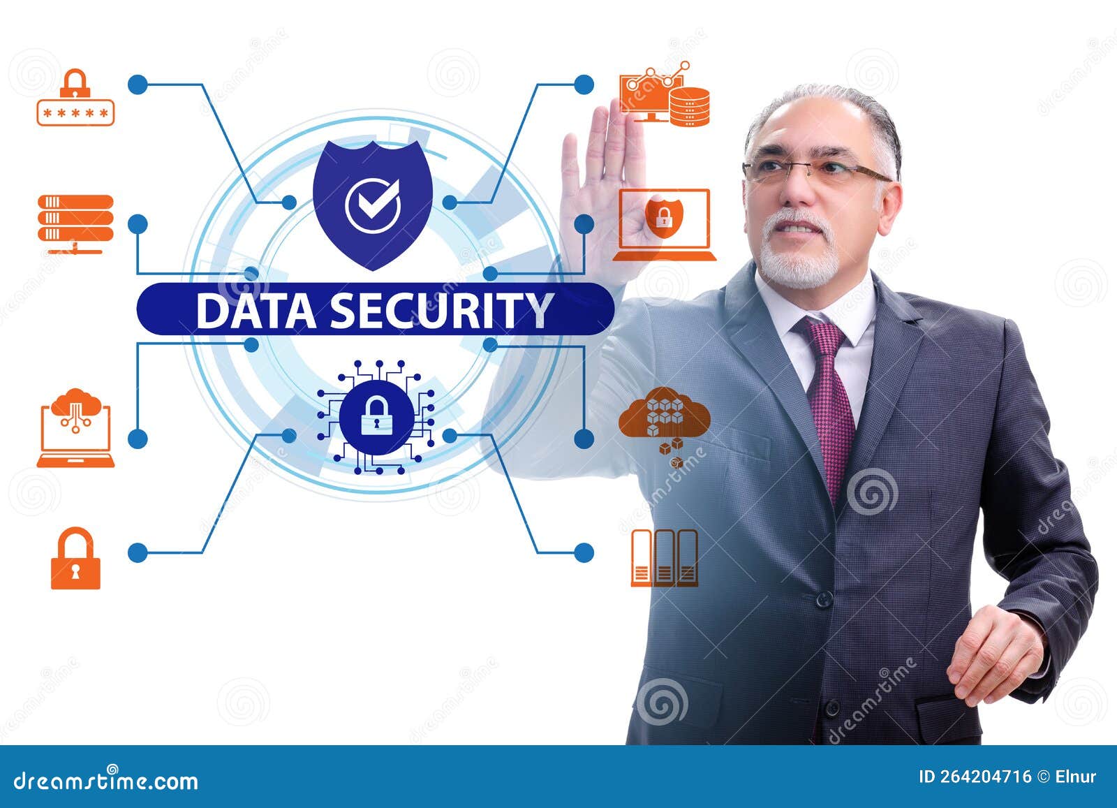 Data Security in Cybersecurity Concept Stock Photo - Image of attack ...