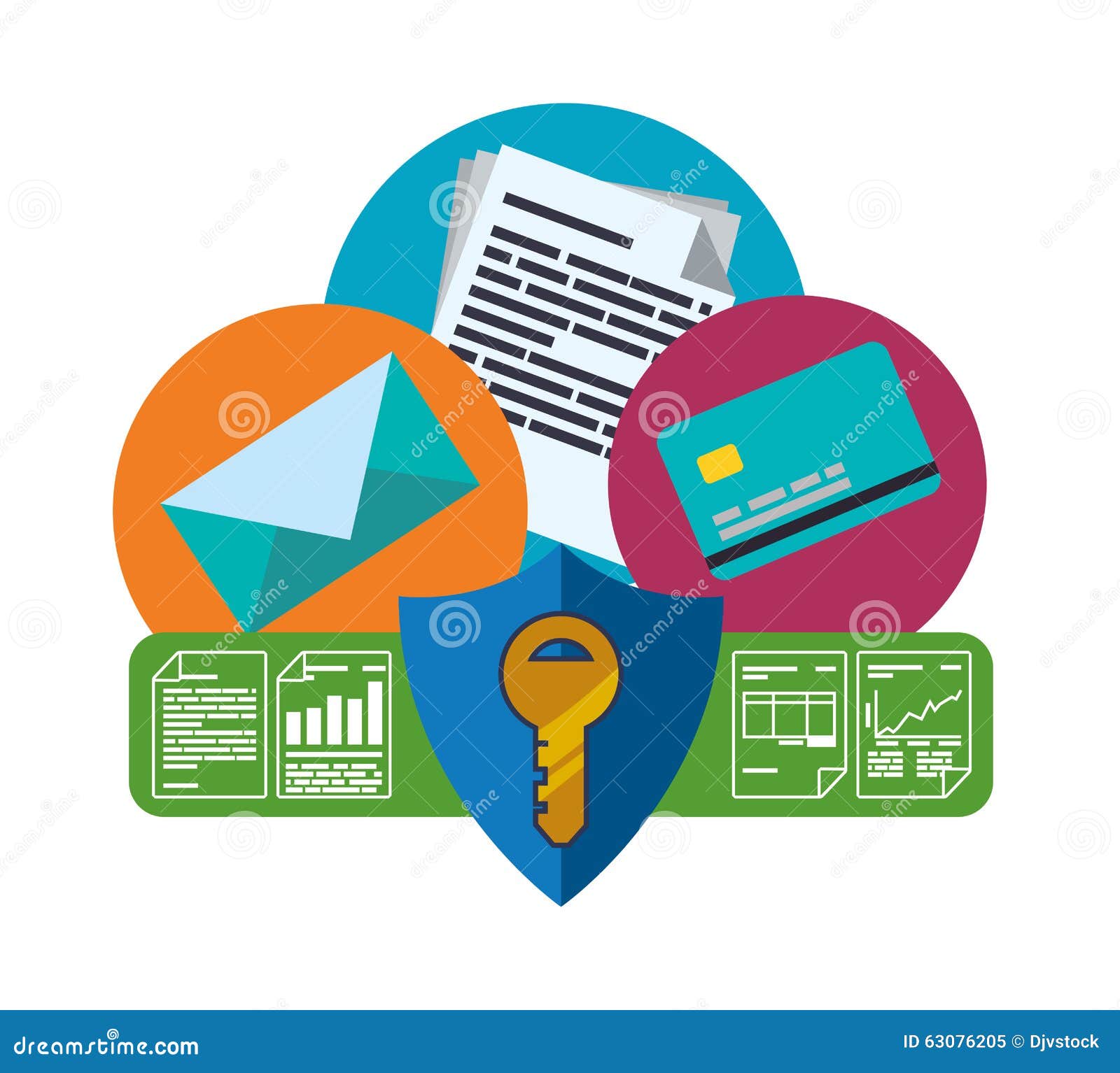Data security design stock vector. Illustration of risk - 63076205