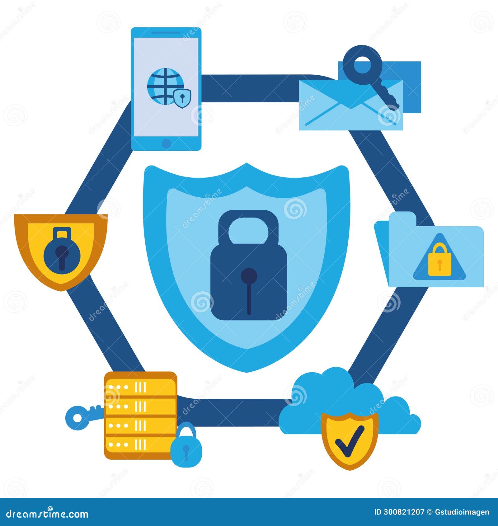 Data security design stock illustration. Illustration of data - 300821207
