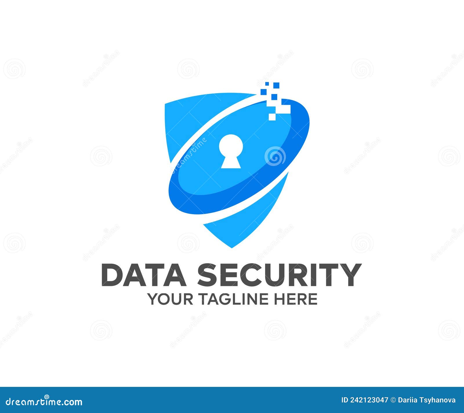 Data Security, Online Security Internet Logo Design. Digital Data ...