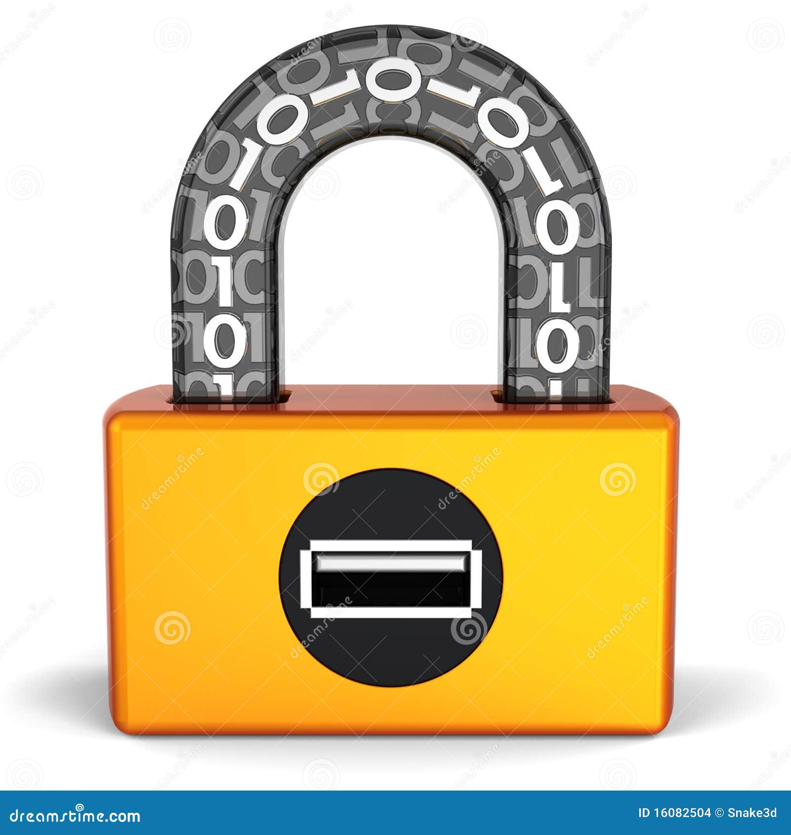 Data Security. Digital Usb Lock (Hi-Res) Stock Illustration ...