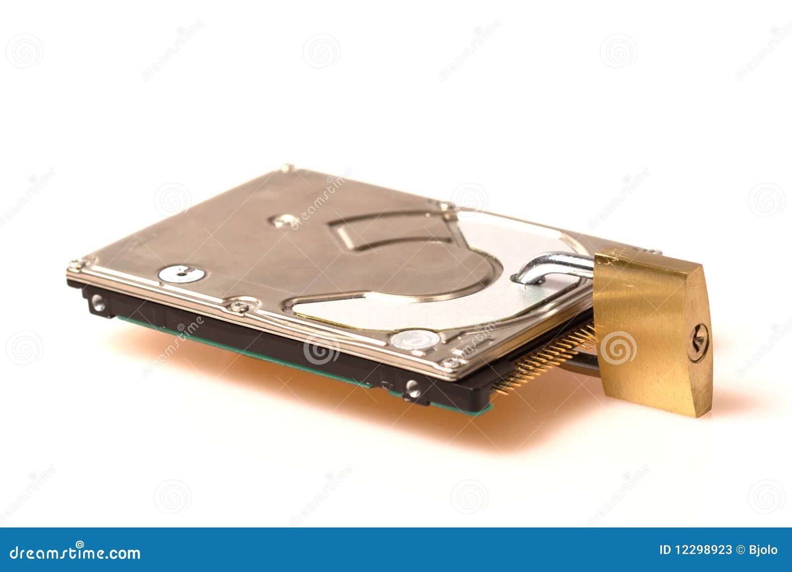 Data Security: Hard Disk with Padlock Stock Image - Image of encryption ...
