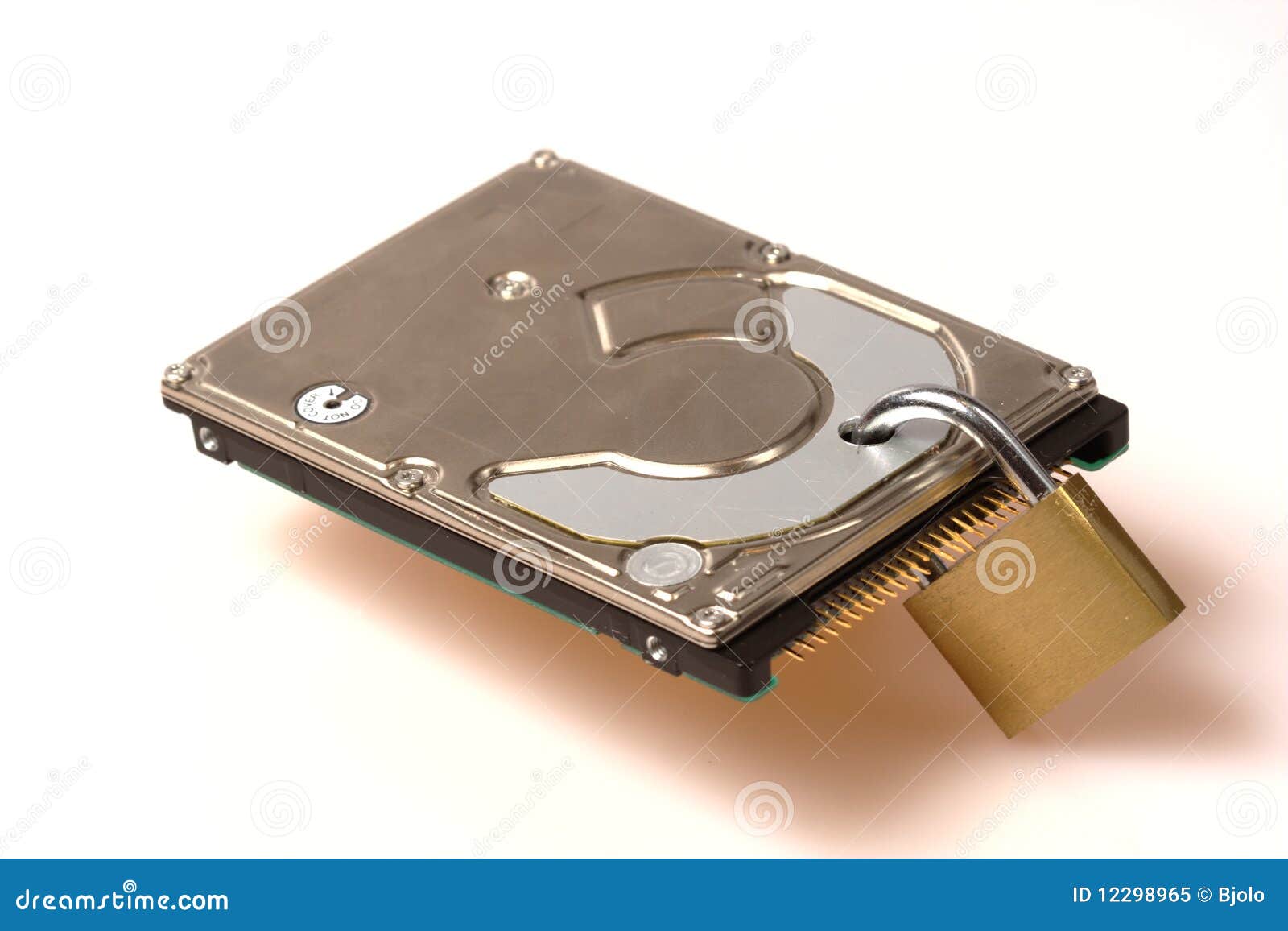 Data Security: Hard Disk with Padlock Stock Image - Image of theft ...