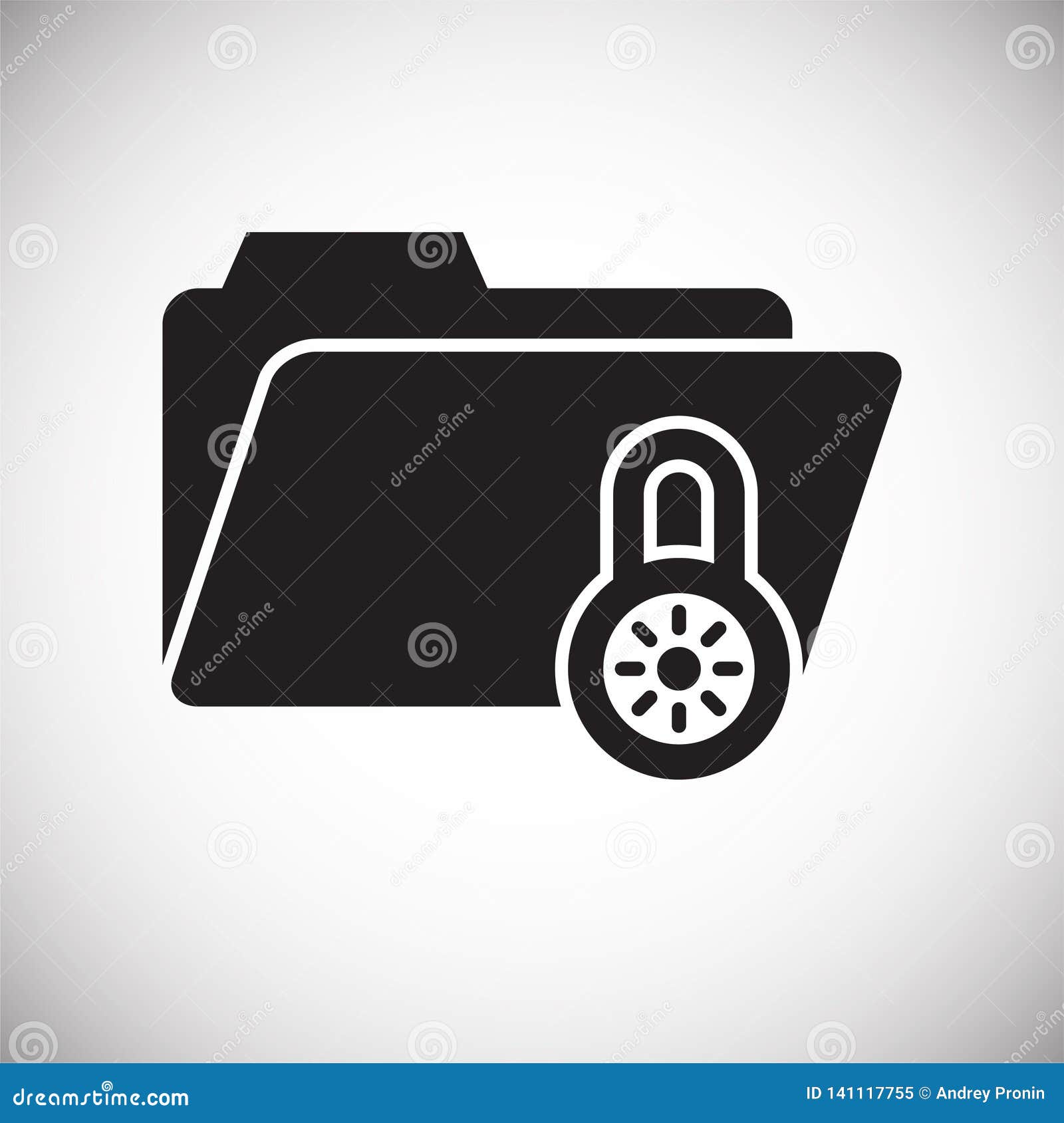 Data Security Icon on Background for Graphic and Web Design. Simple ...