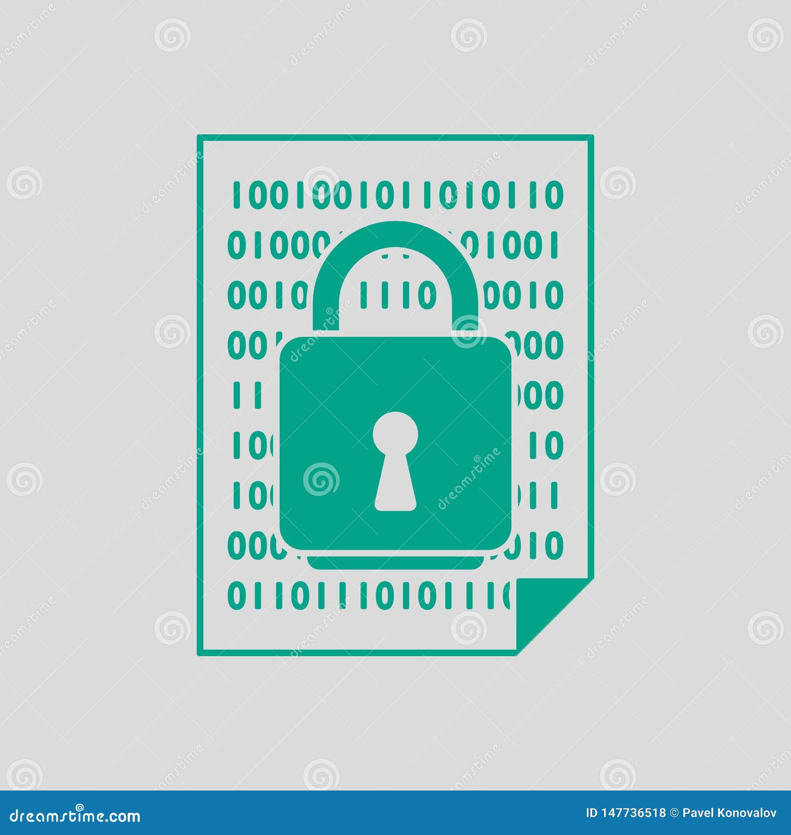 Data Security Icon stock vector. Illustration of lock - 147736518