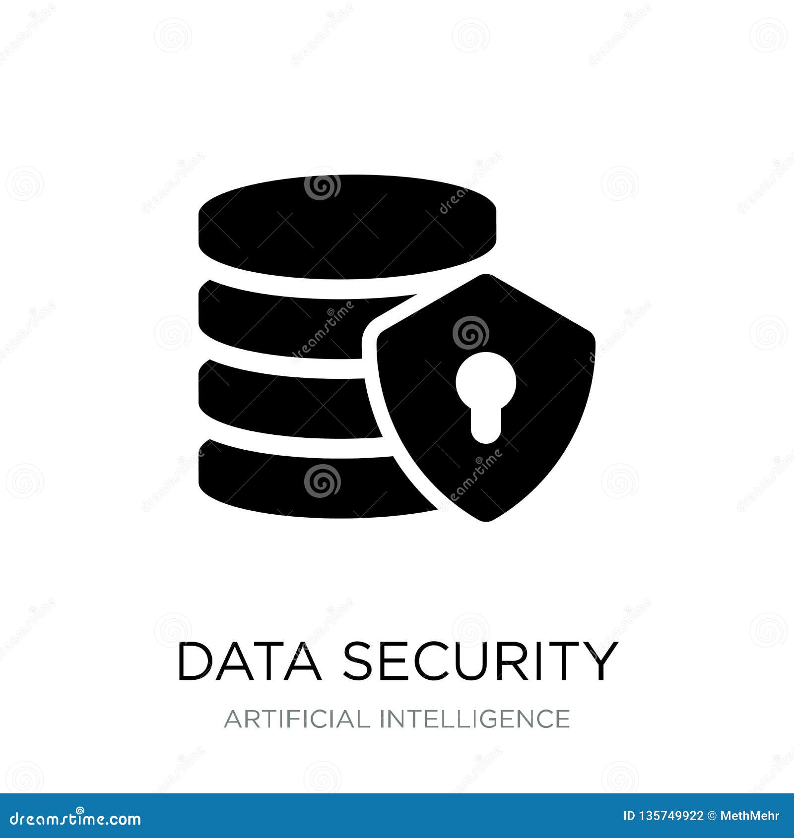 Data Security Icon in Trendy Design Style. Data Security Icon Isolated ...