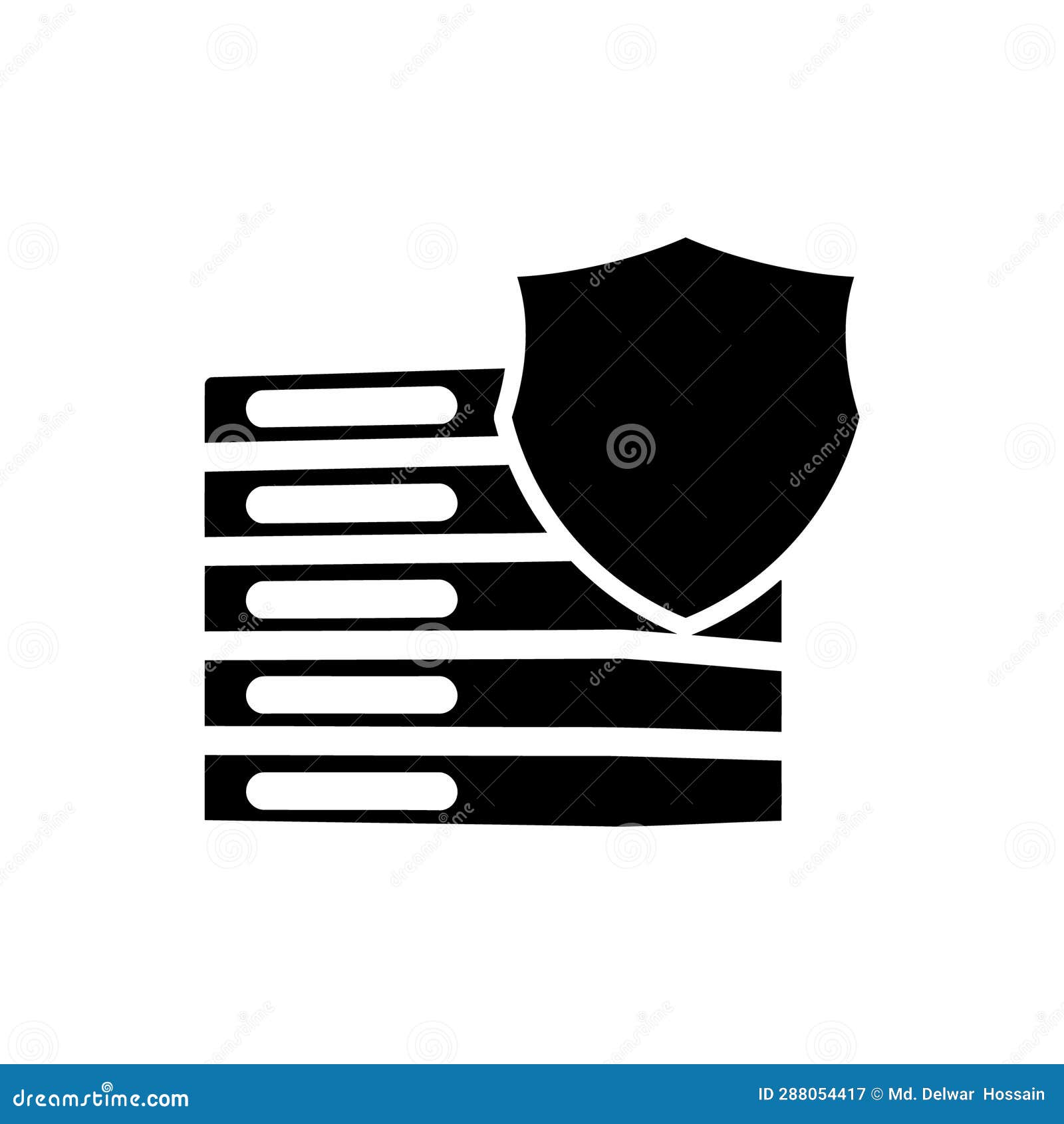 Data security icon stock vector. Illustration of server - 288054417