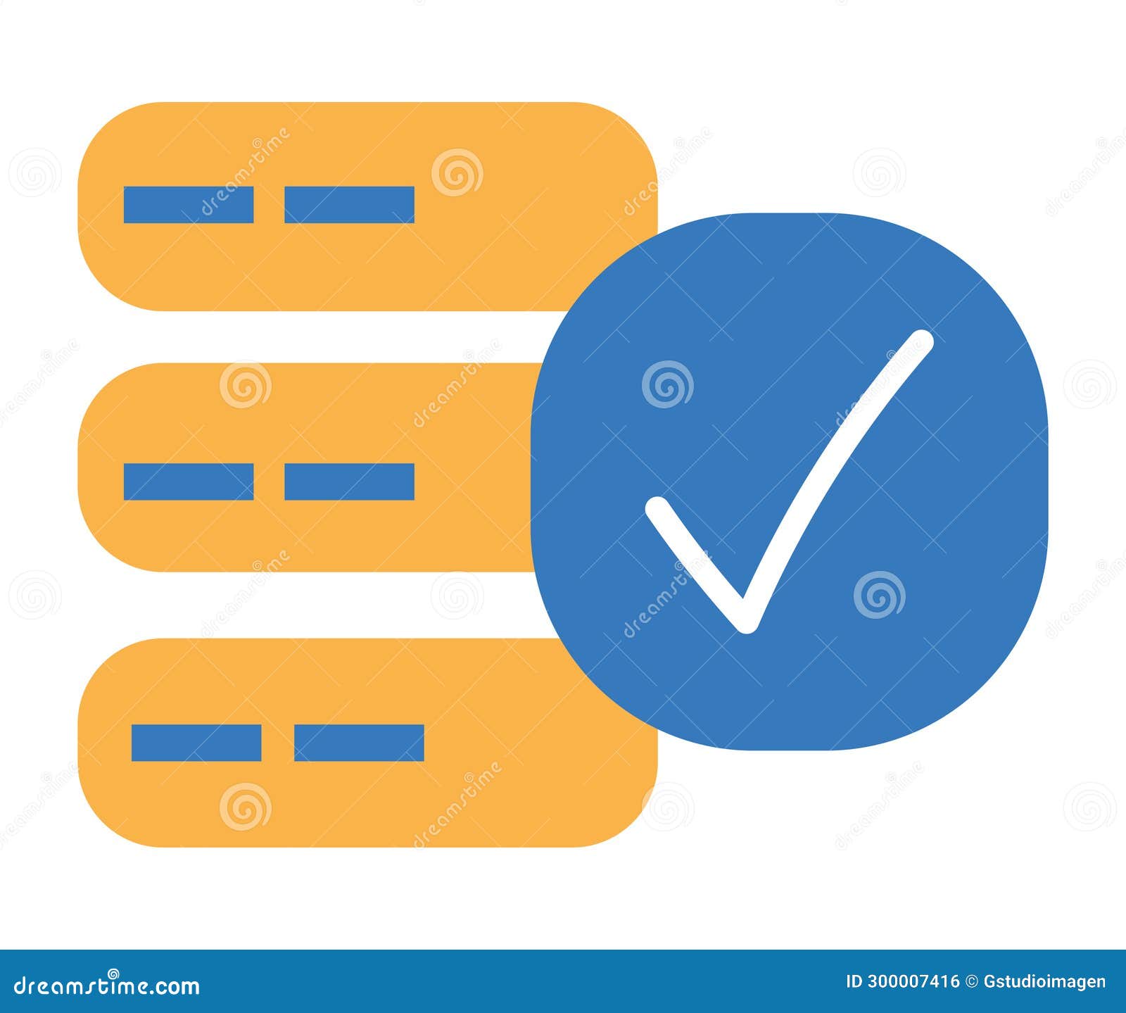 Data Security Illustration with Check Mark Stock Vector - Illustration ...