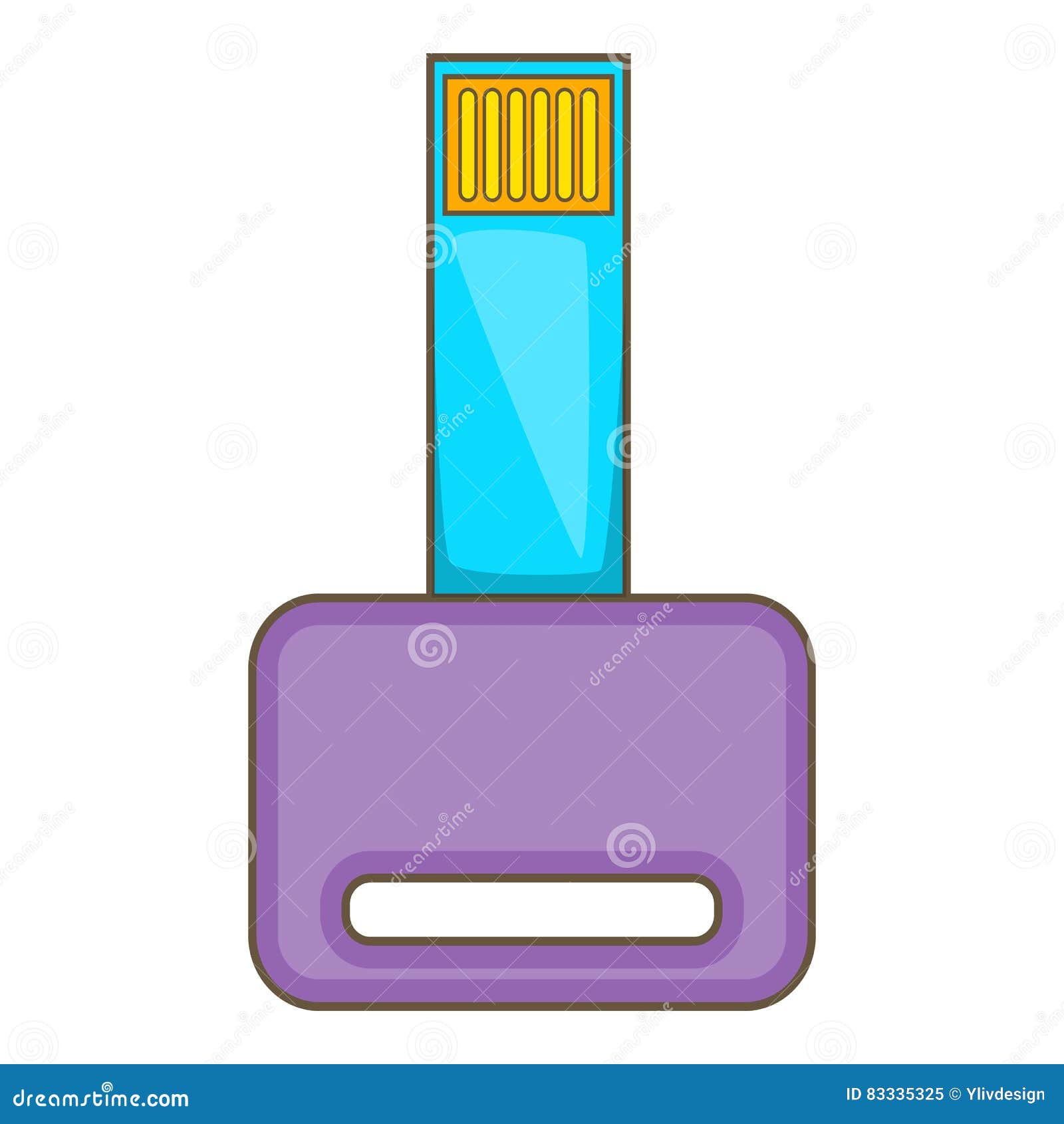 Data Security Key Icon, Cartoon Style Stock Vector - Illustration of ...