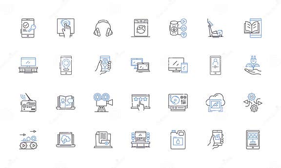 Data Security Line Icons Collection. Encryption, Authentication ...