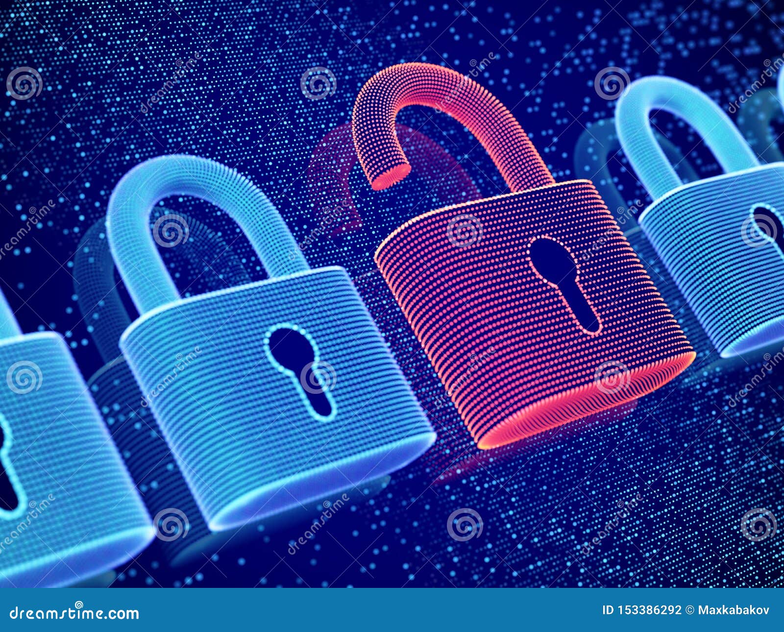 Data Security and Privacy Concept. Visualization of Personal or ...