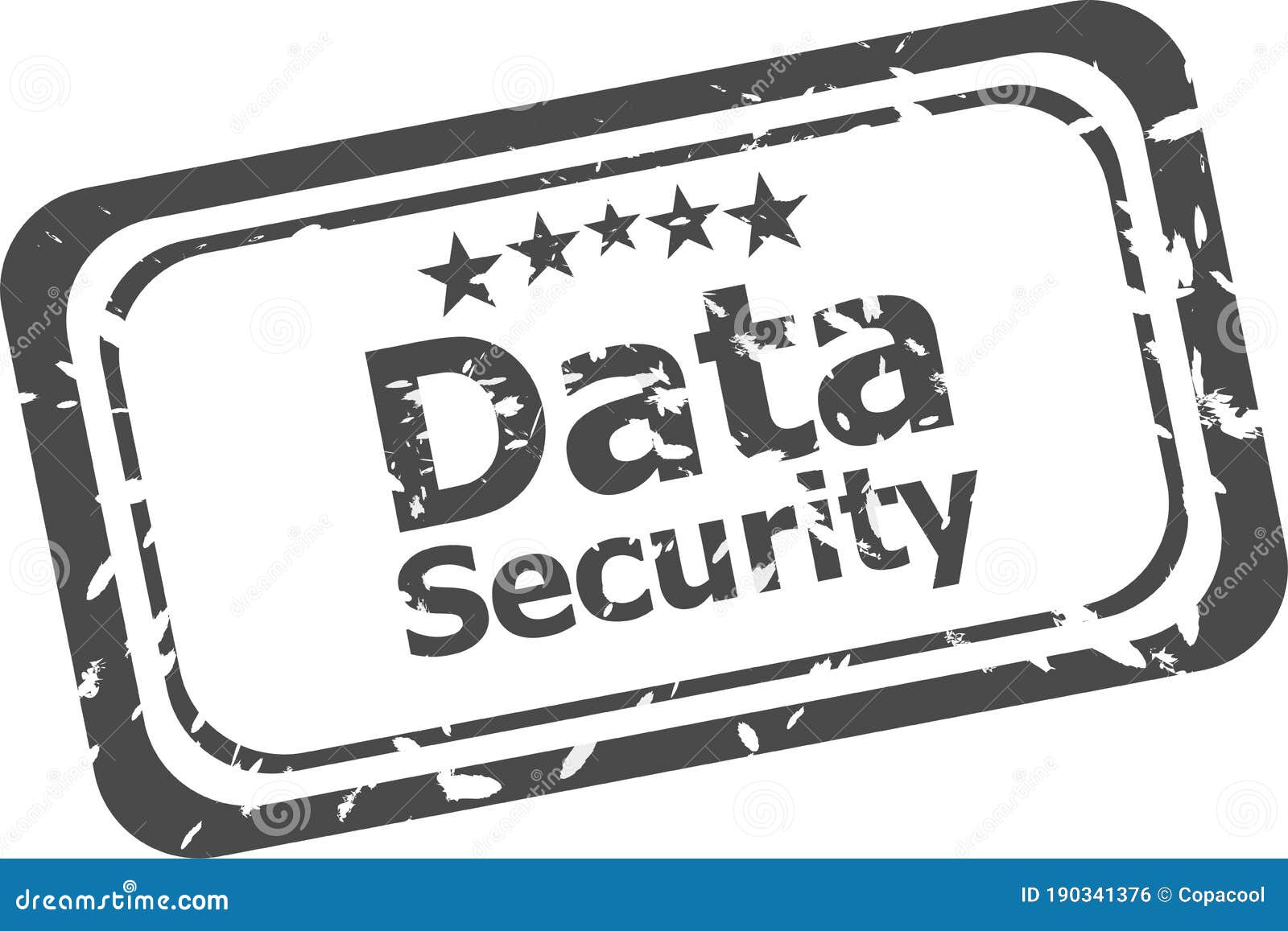 Data Security on Rubber Stamp Over a White Background Stock ...