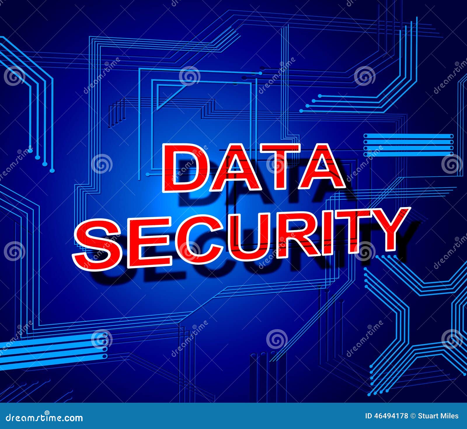 Data Security Sign Shows Secure Information and Knowledge Stock ...