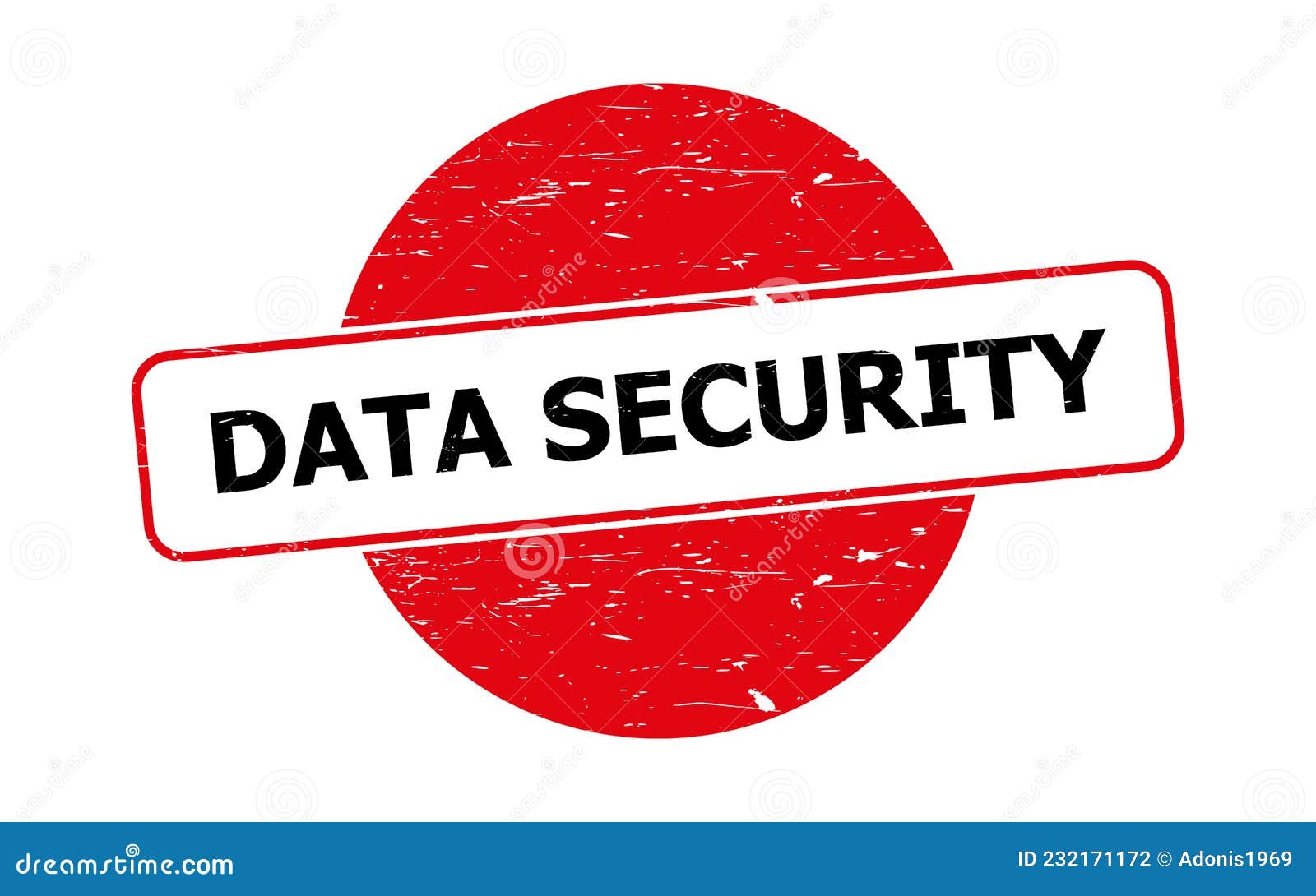 Data Security Stamp on White Stock Illustration - Illustration of ...