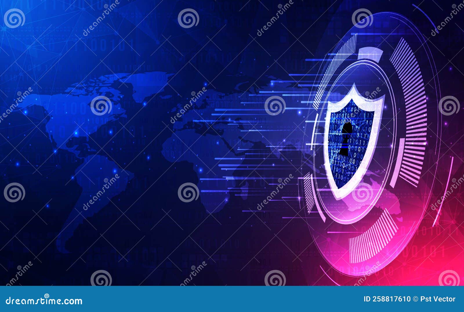 Data Security Technology Blue Background, Ai Big Data Secure, Crime ...