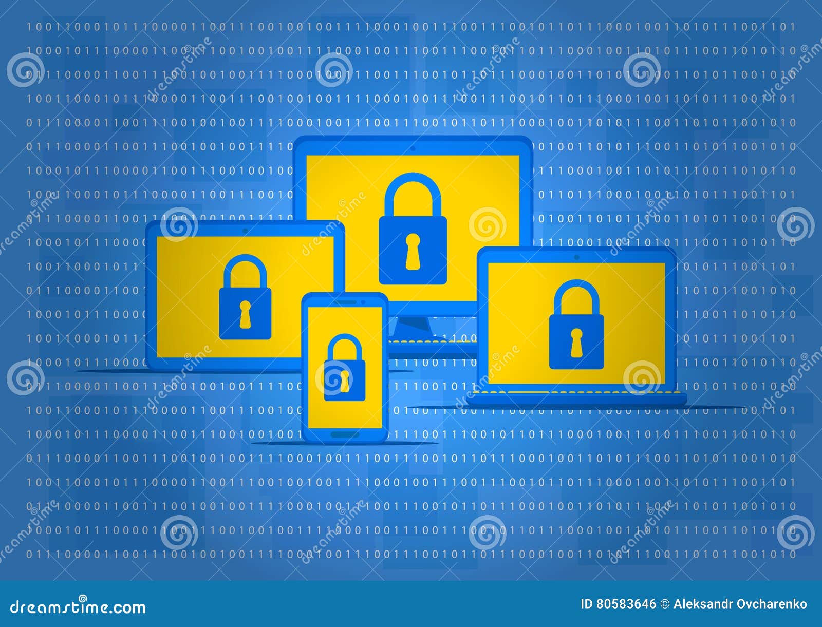 Data Security Technology Graphic Design Stock Vector - Illustration of ...
