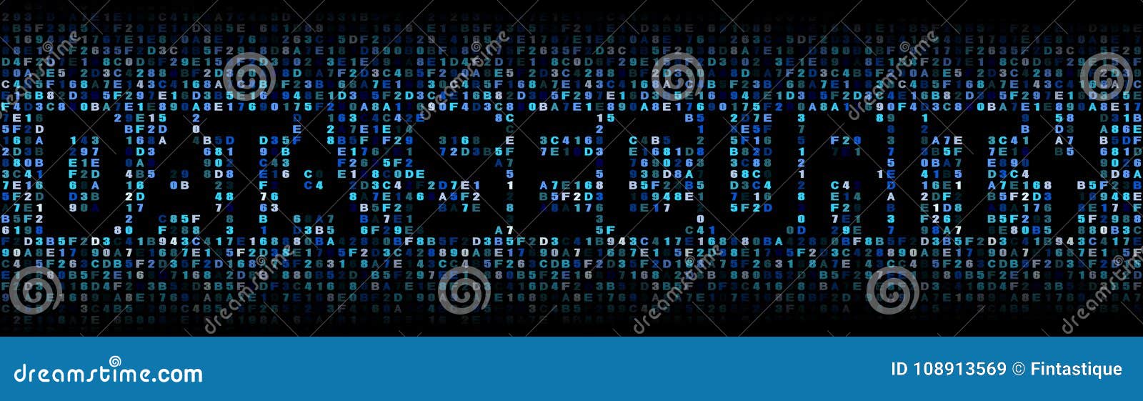 Data Security Text on Hex Code Illustration Stock Illustration ...