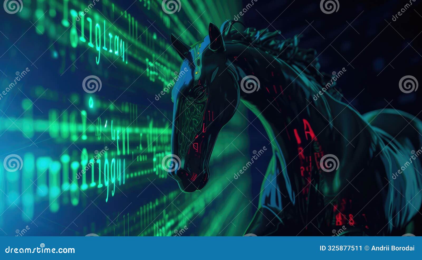 Data Security Threat: Trojan Infiltration Stock Illustration ...