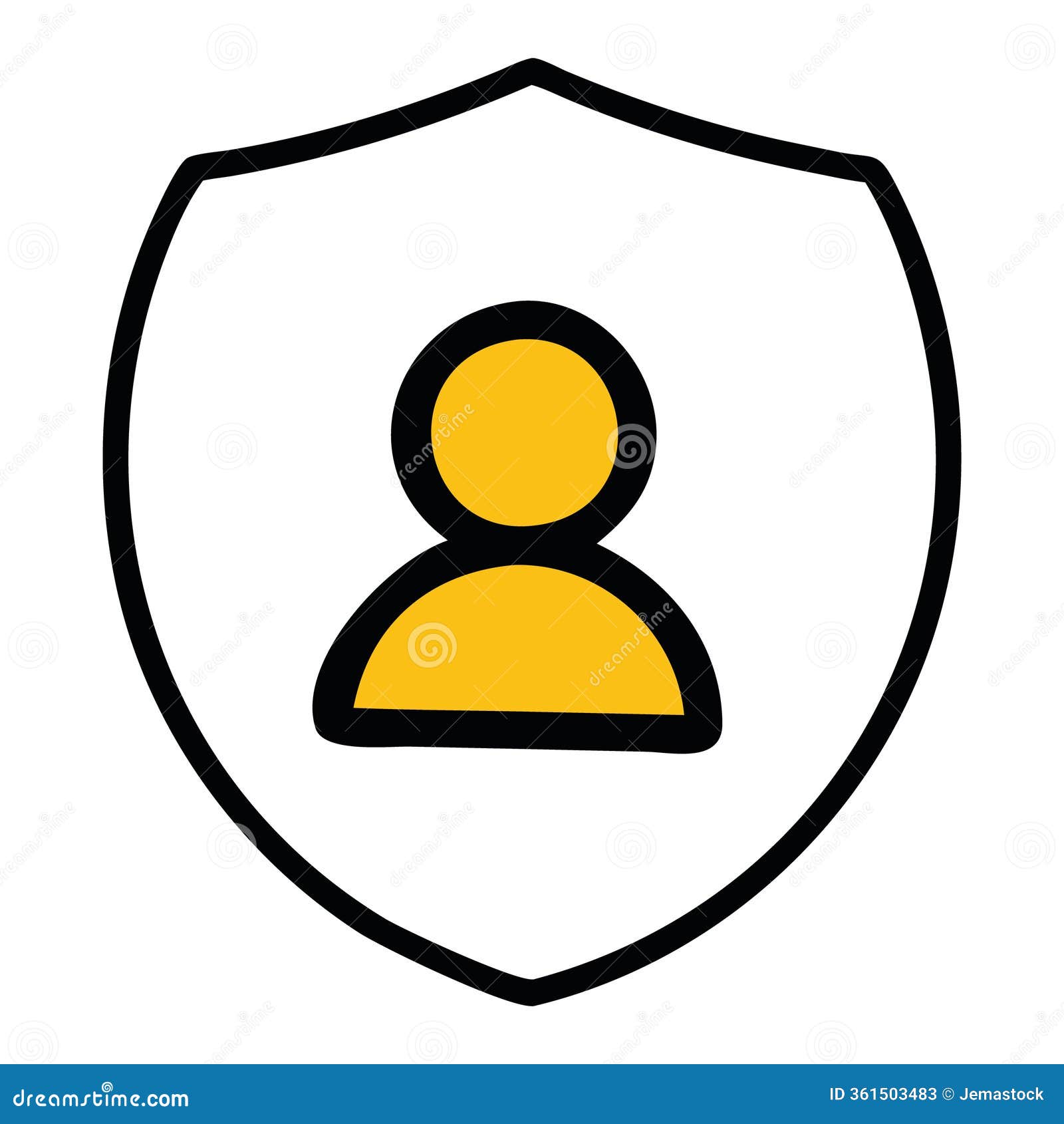 Data Security User Shield Icon Stock Illustration - Illustration of ...