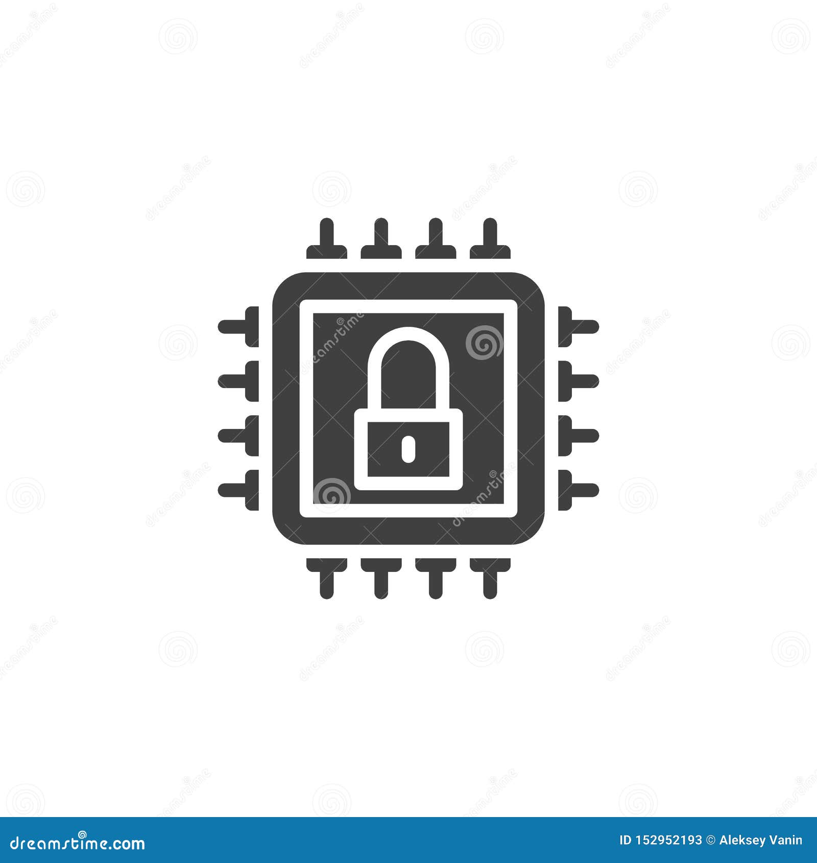 Data security vector icon stock vector. Illustration of lock - 152952193