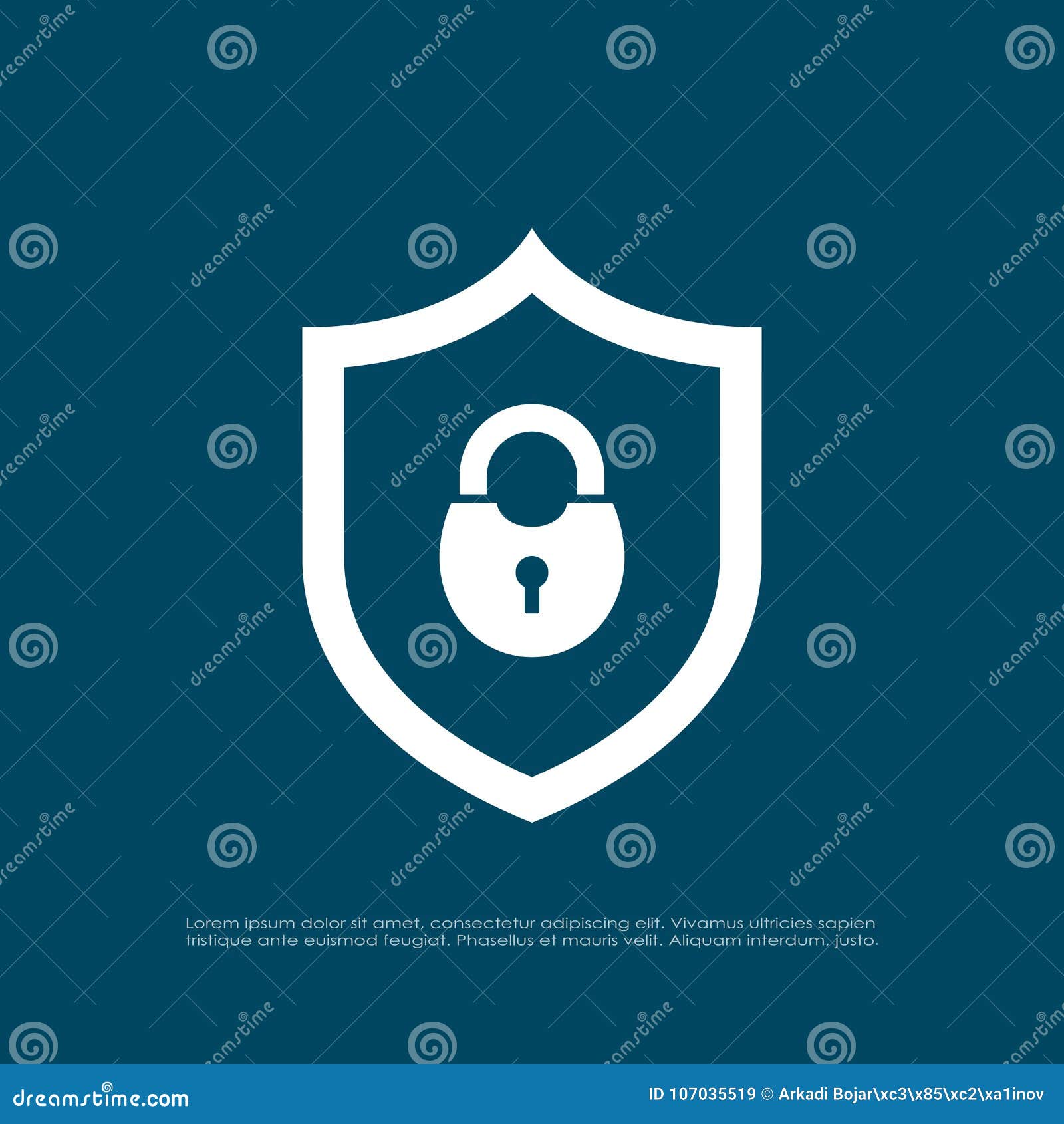 Data Security Vector Pictogram Stock Vector - Illustration of guarantee ...