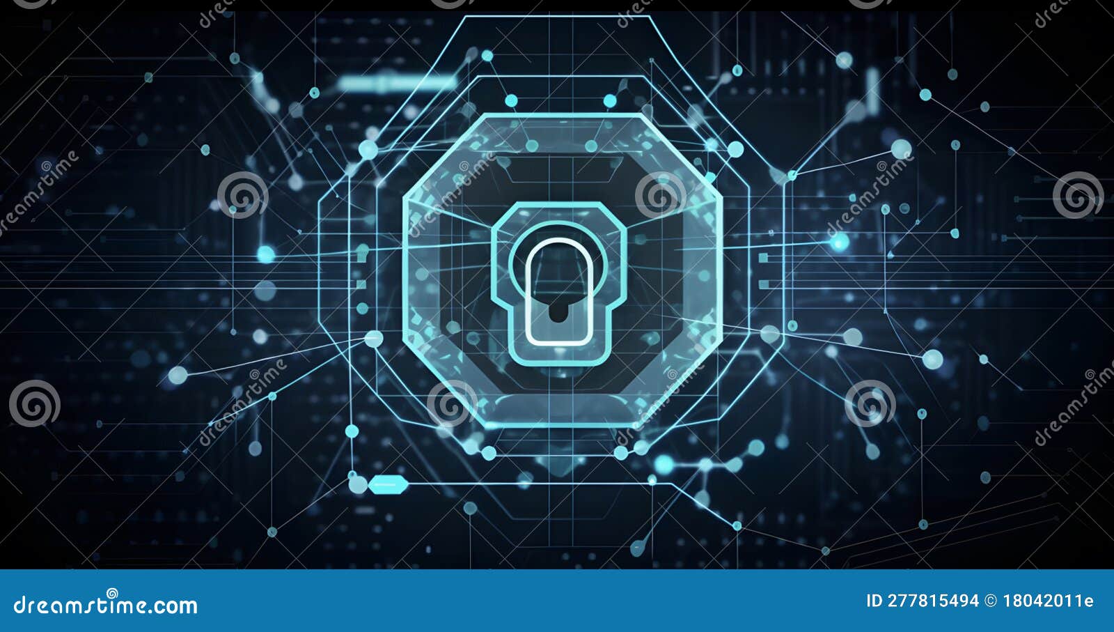 Data and Security Virtual Background. AI Generated Stock Illustration ...