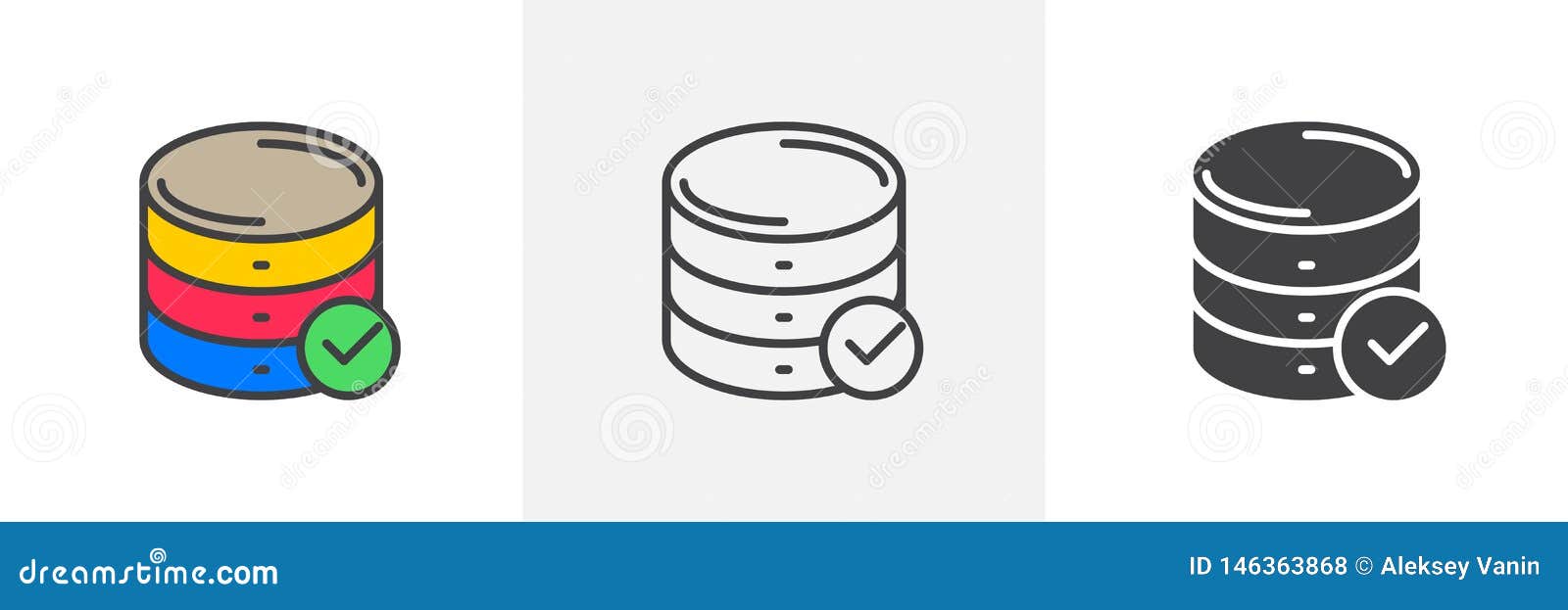 Data server check icon stock vector. Illustration of symbol - 146363868
