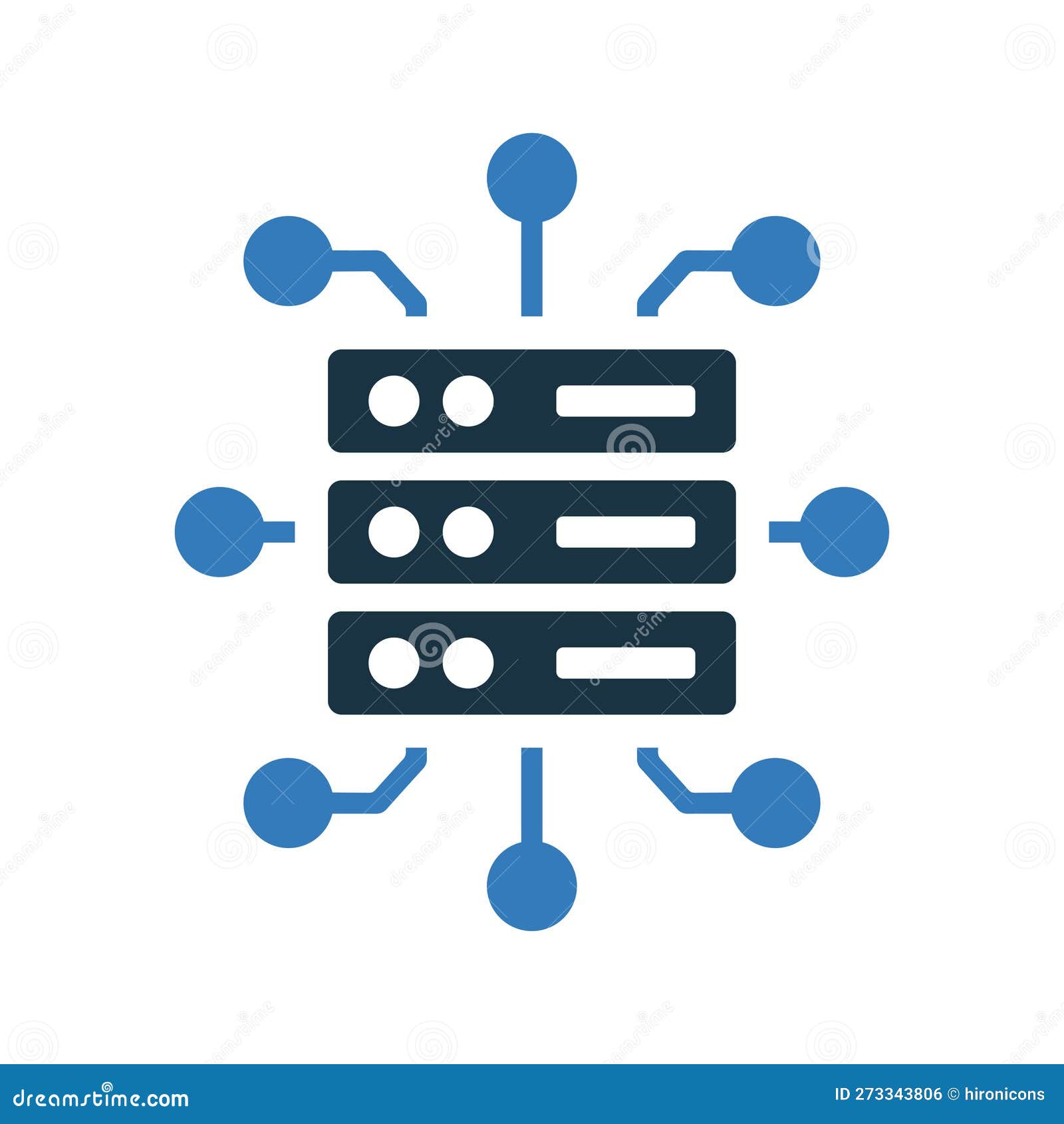 Data server icon stock illustration. Illustration of vector - 273343806