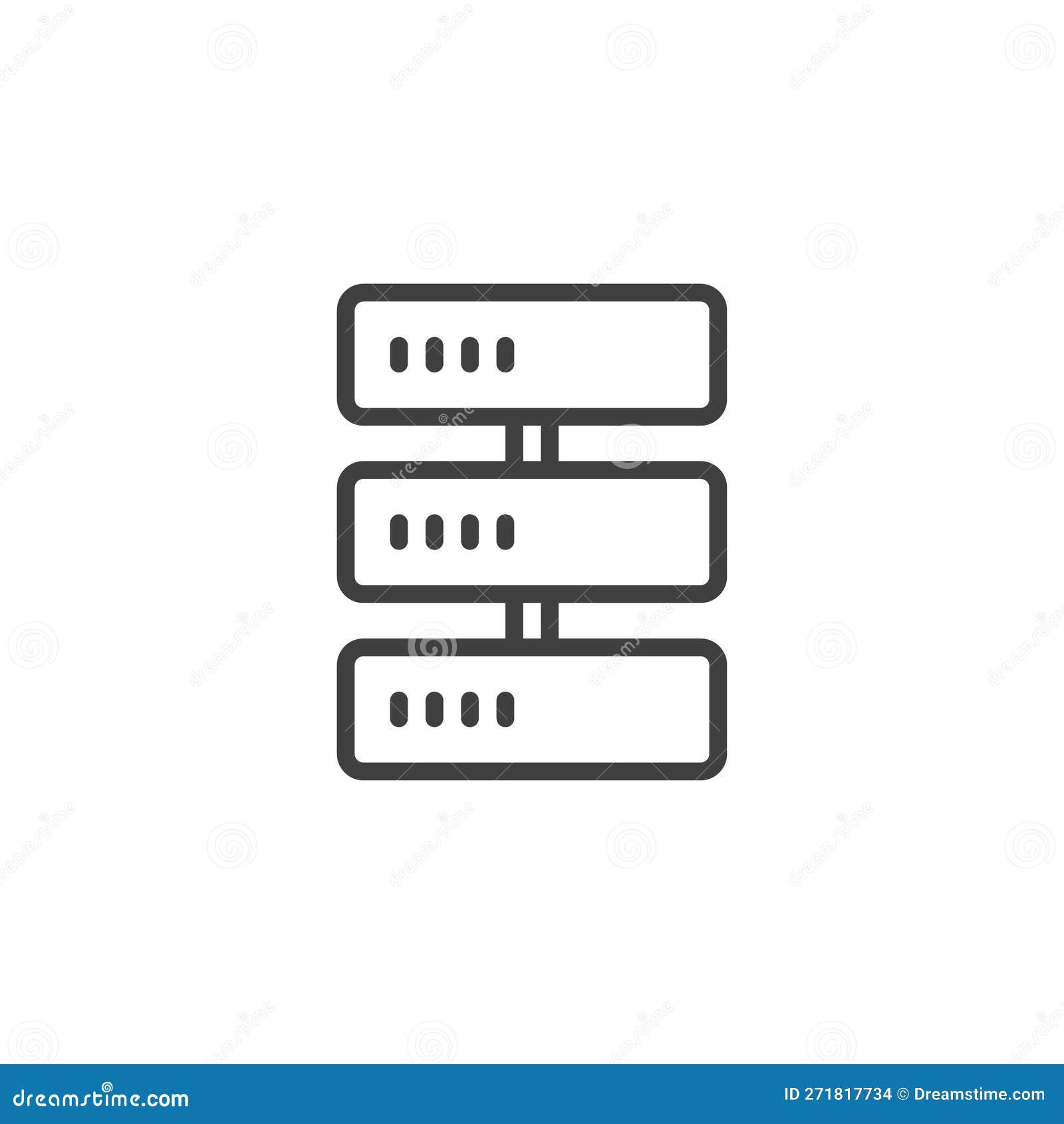 Server Line Icons Collection Host Node Machine Platform Computer System Nerk Vector And