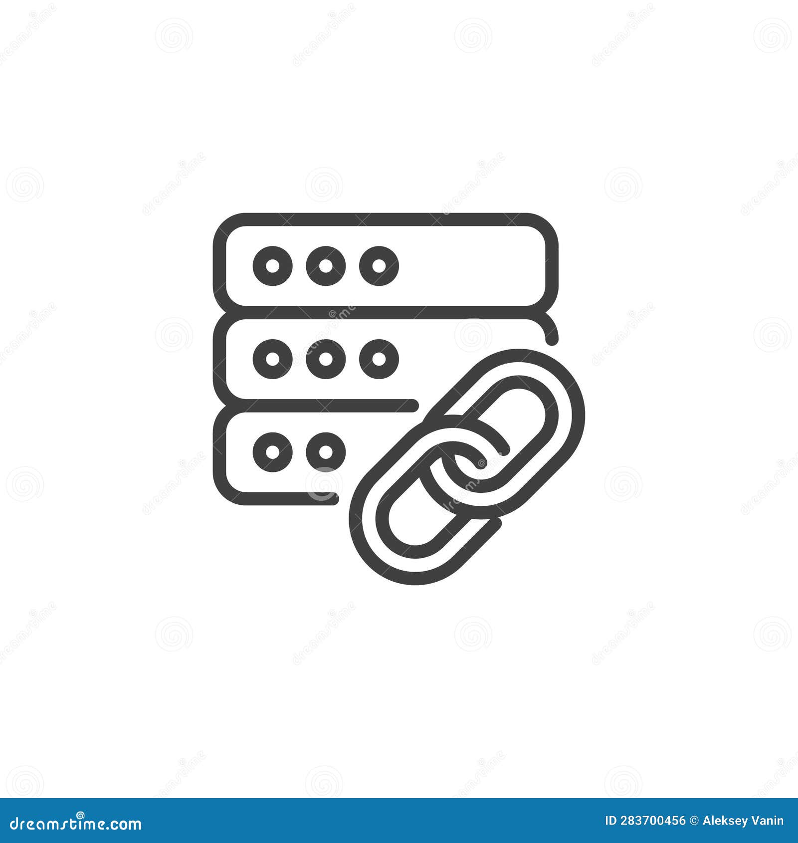 Data server link line icon stock vector. Illustration of editable ...