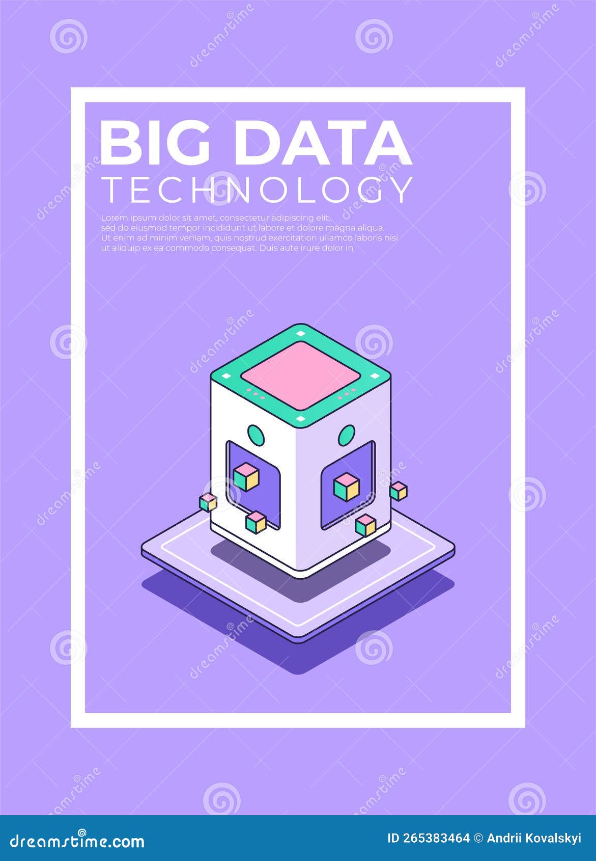 Data Server Poster Concept. Cloud Server Technology in Retro Style ...