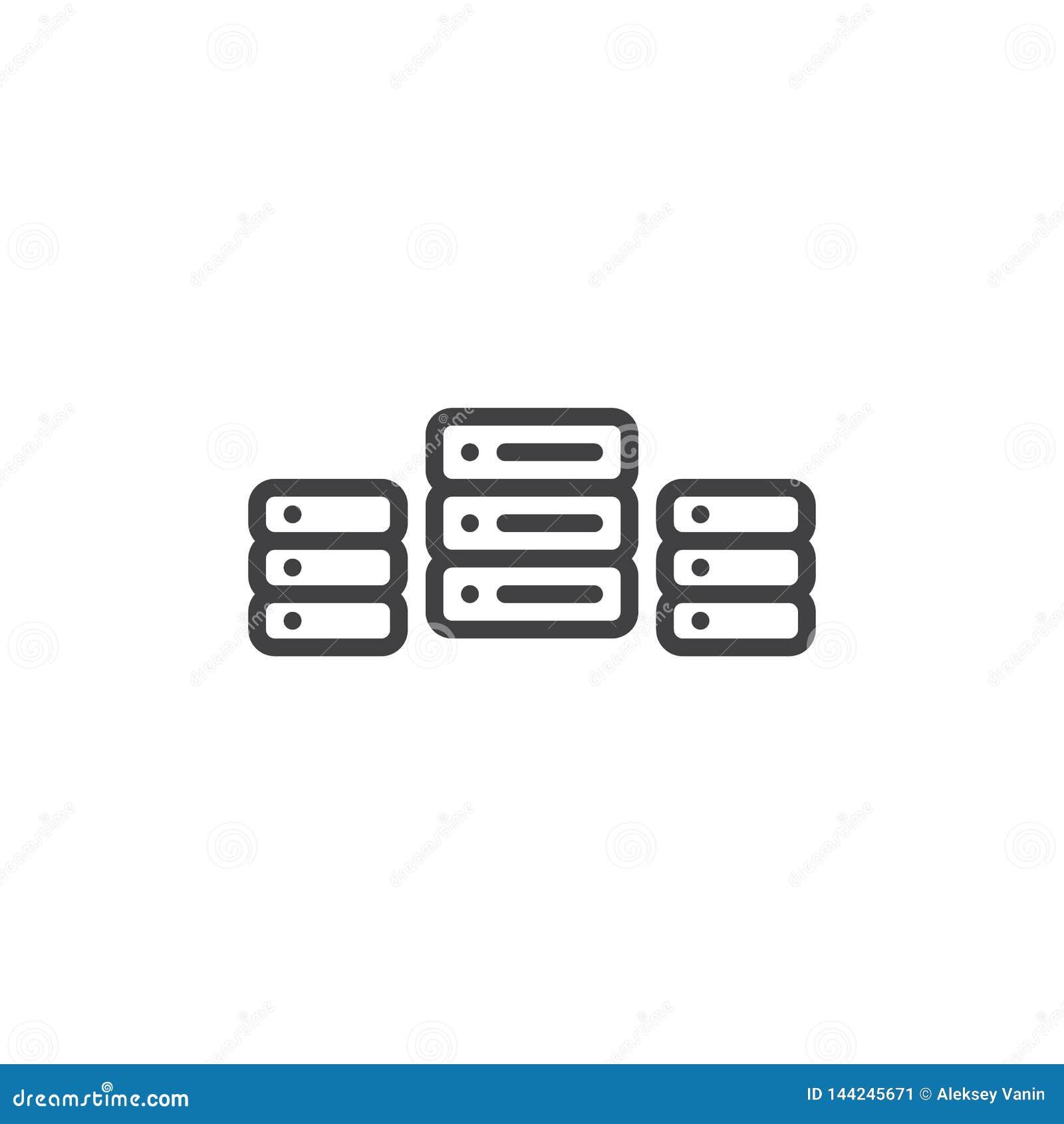 Data Server Storage Line Icon Stock Vector - Illustration of editable ...