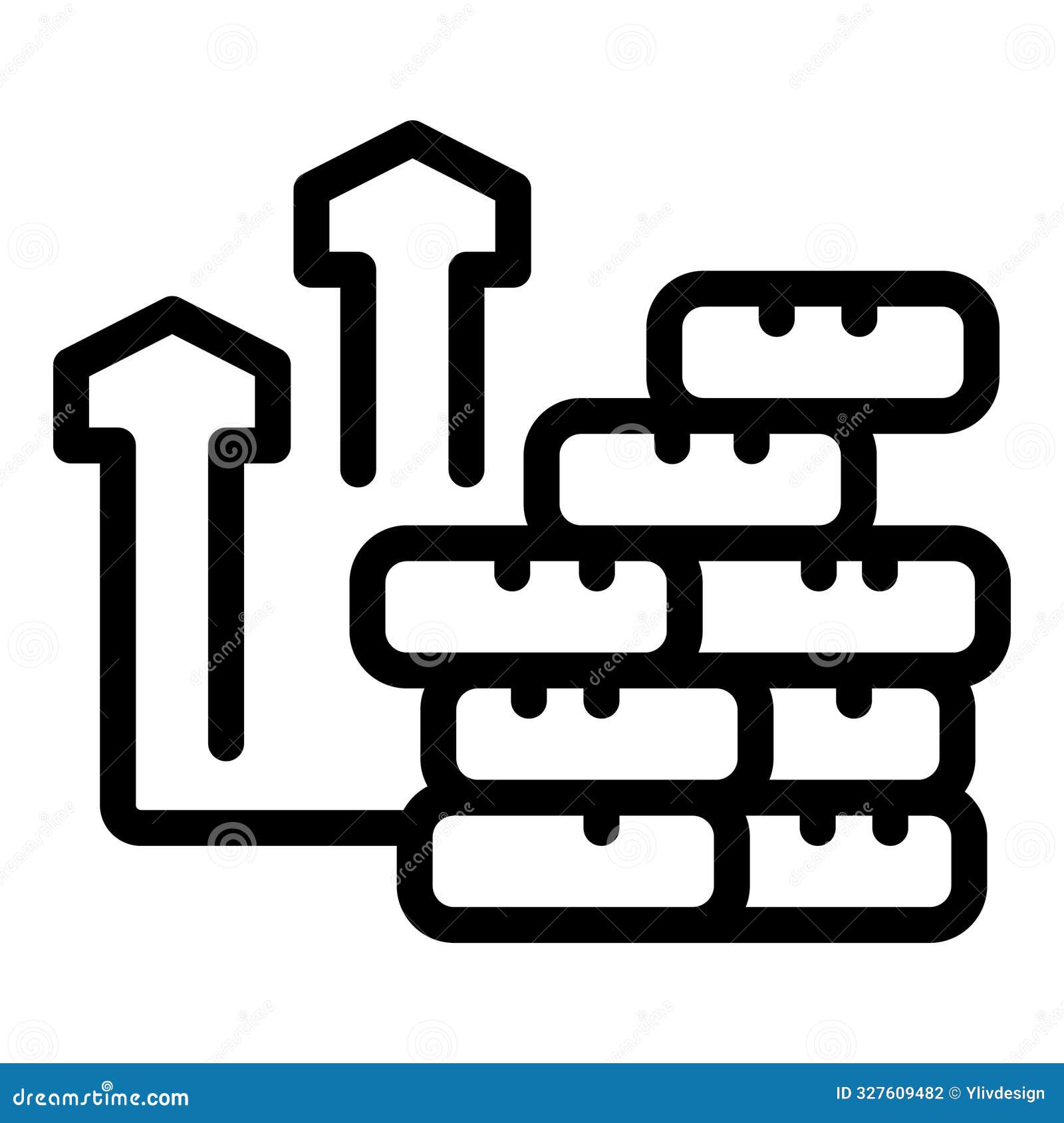 Data Server Structure Showing Increasing Storage Capacity Stock ...