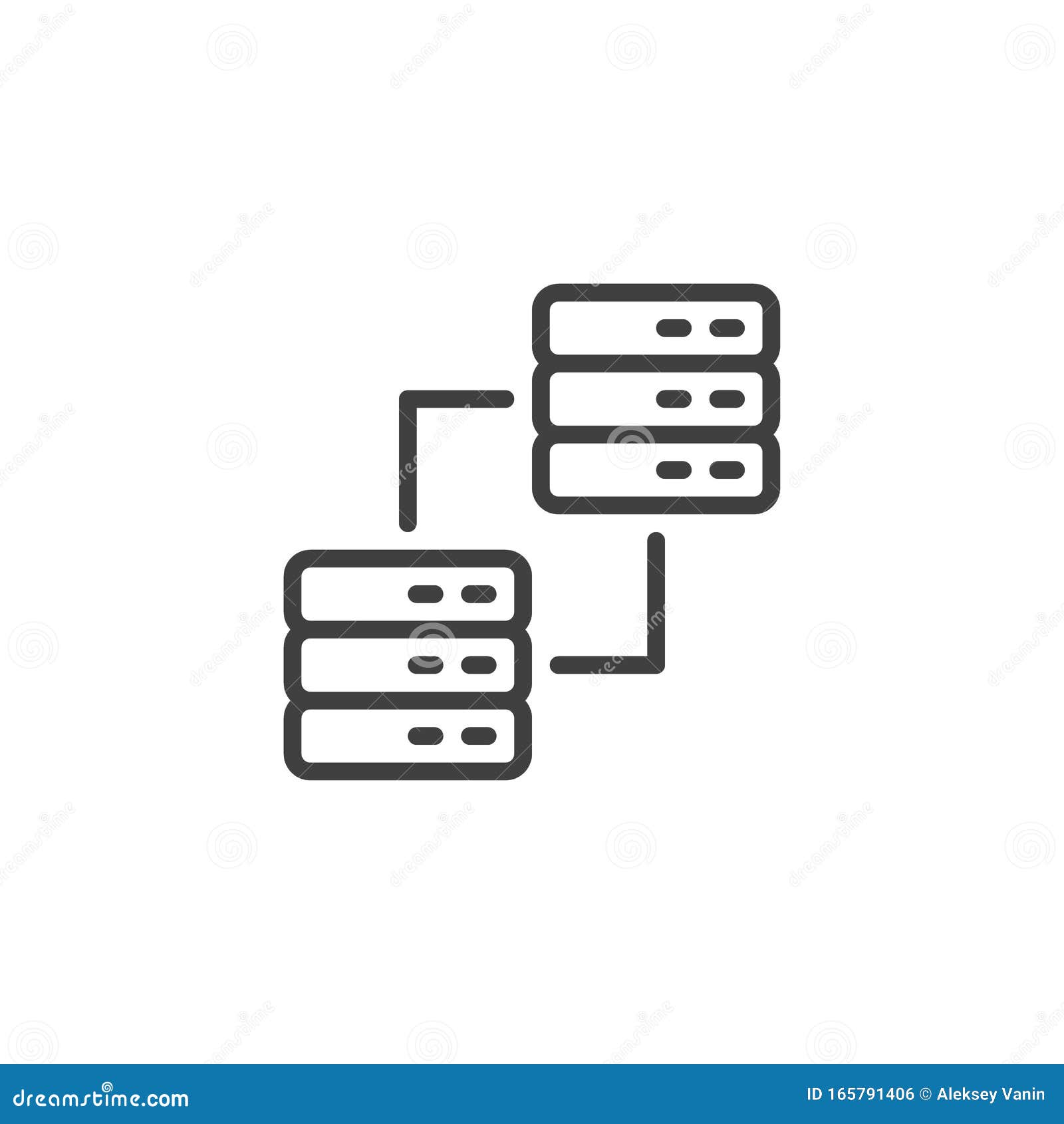 Data Server Transfer Line Icon Stock Vector - Illustration of logo ...
