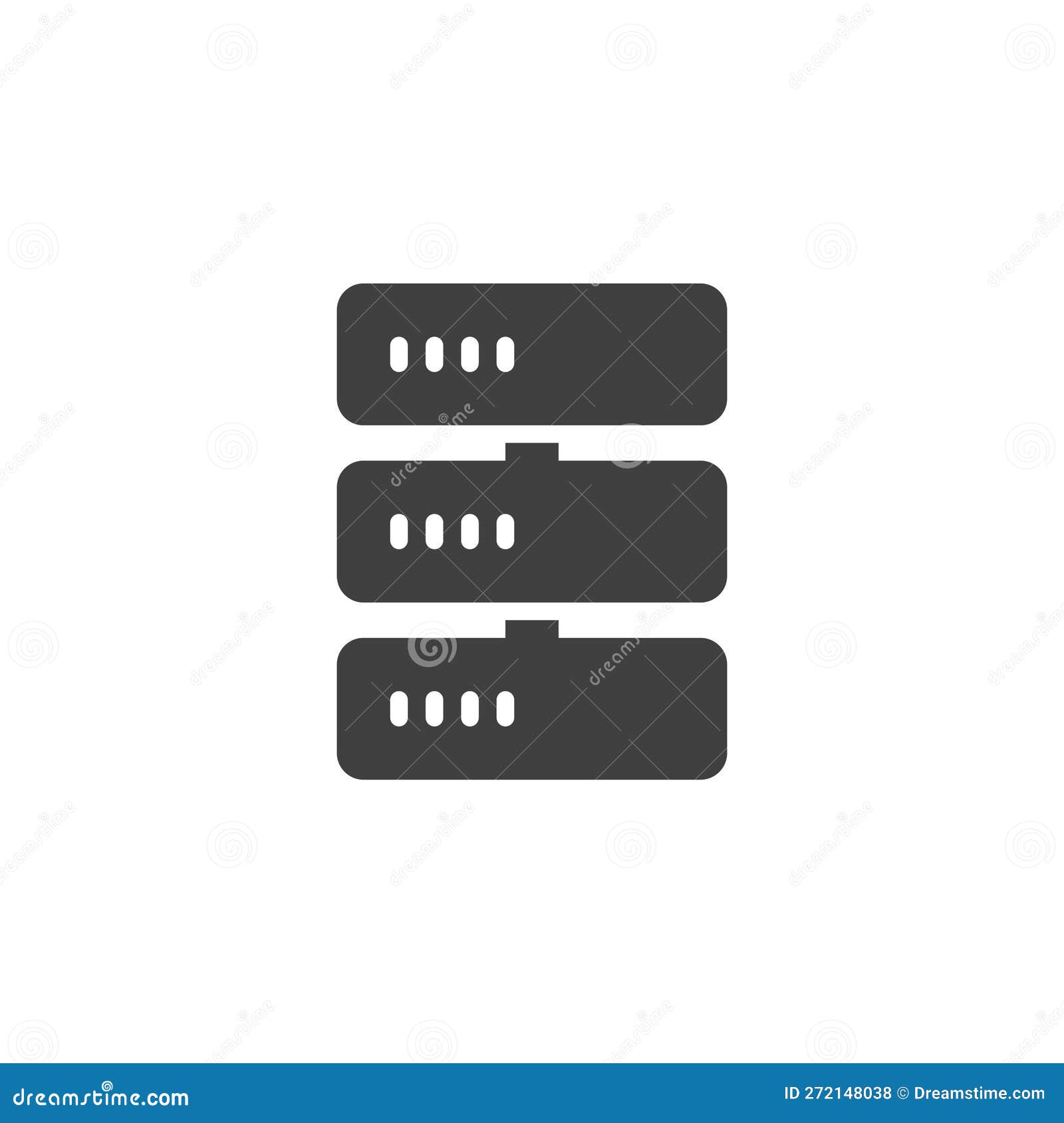 Data server vector icon stock vector. Illustration of vector - 272148038