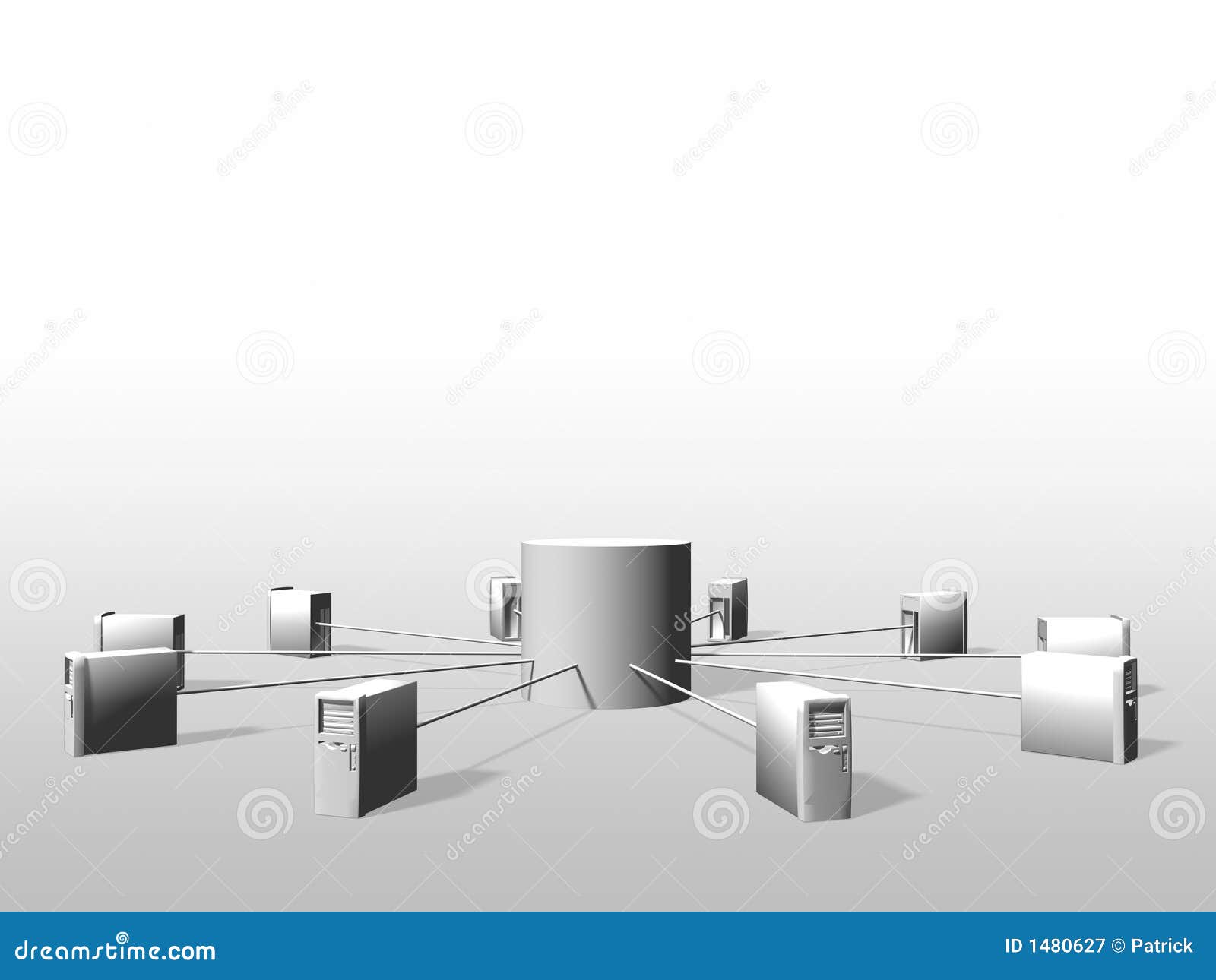 Data Servers, Vitual Reality Stock Illustration - Illustration of ...