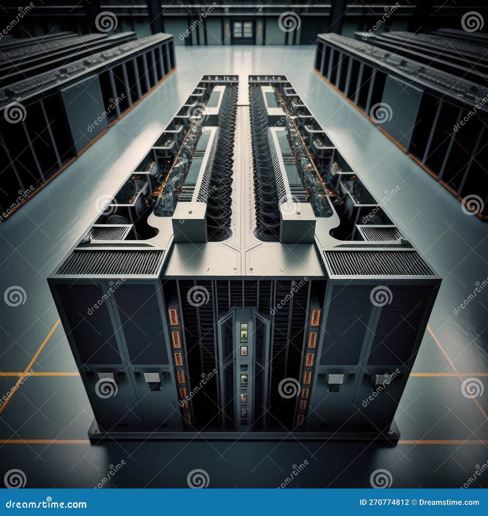 Data Service Center Building. Generative AI Stock Illustration ...
