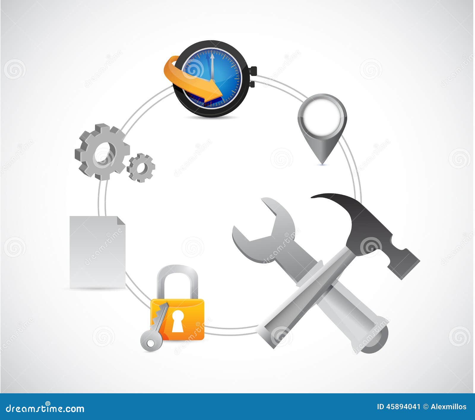 Data Services Tools Illustration Design Stock Illustration ...