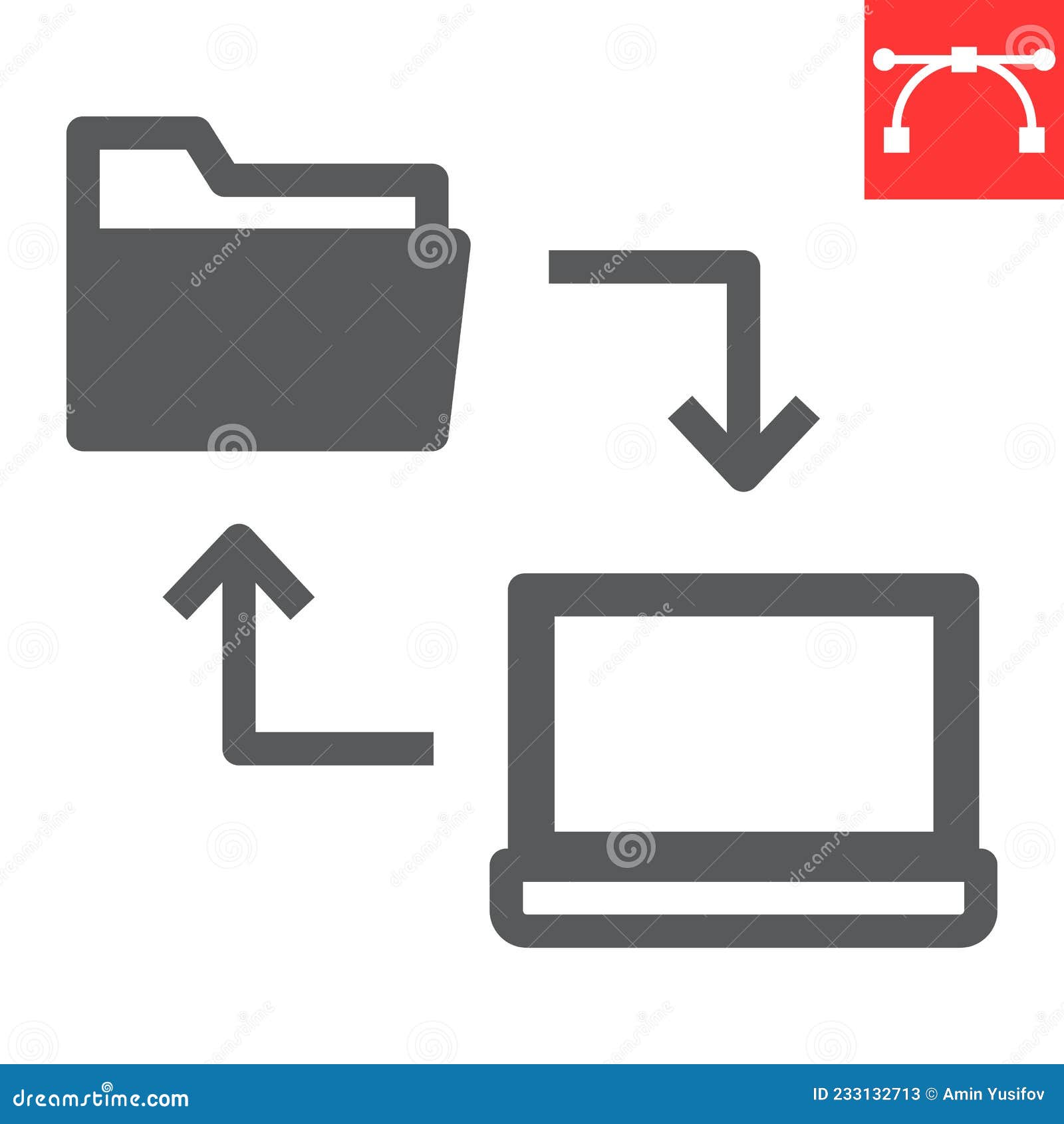 Data share glyph icon stock vector. Illustration of database - 233132713