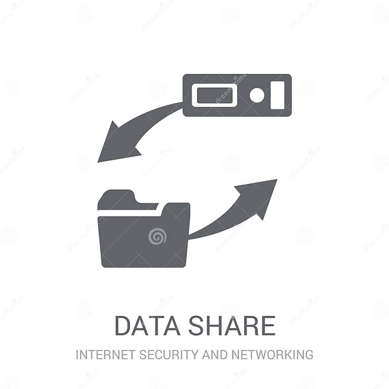 Data Share Icon. Trendy Data Share Logo Concept on White Background ...