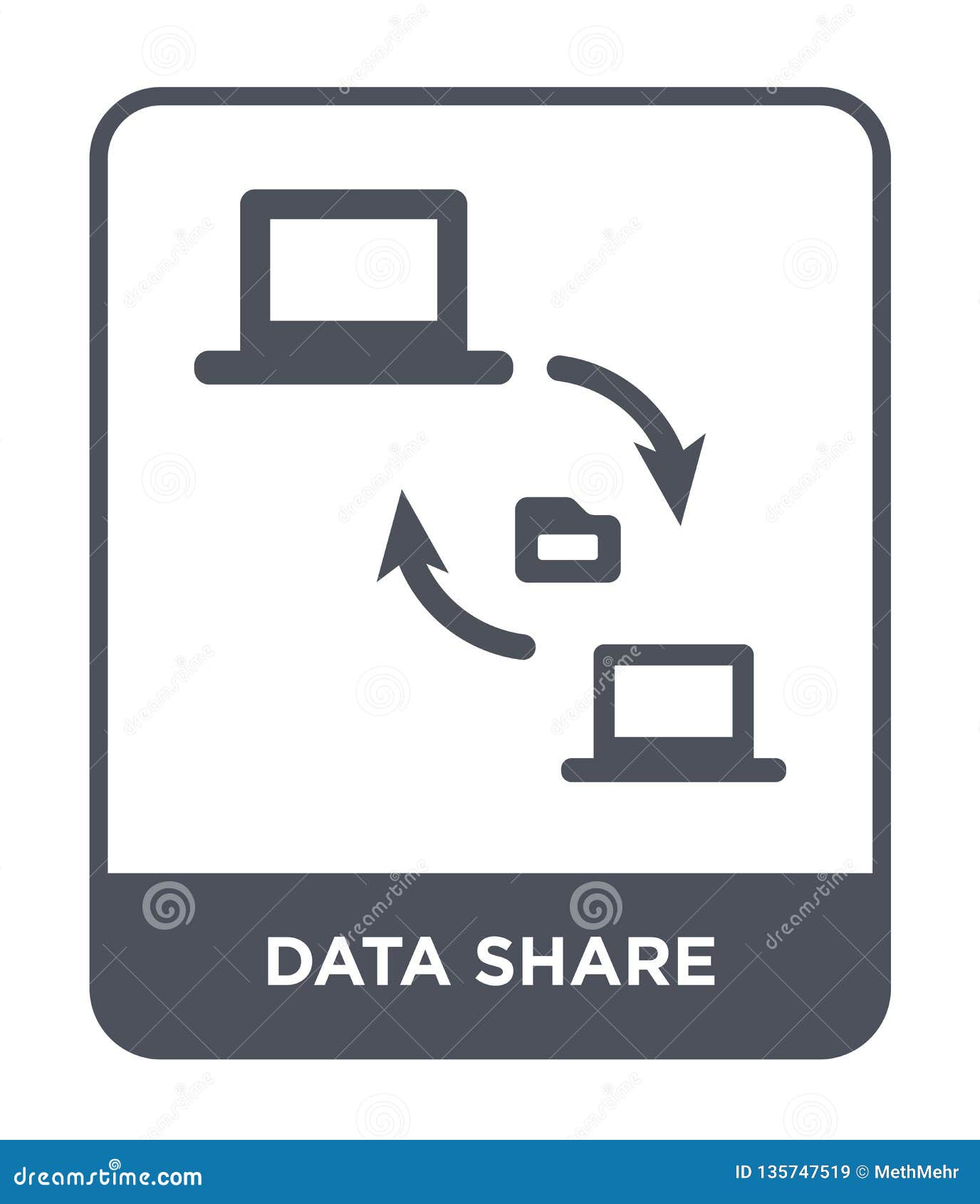 Data Share Icon in Trendy Design Style. Data Share Icon Isolated on ...