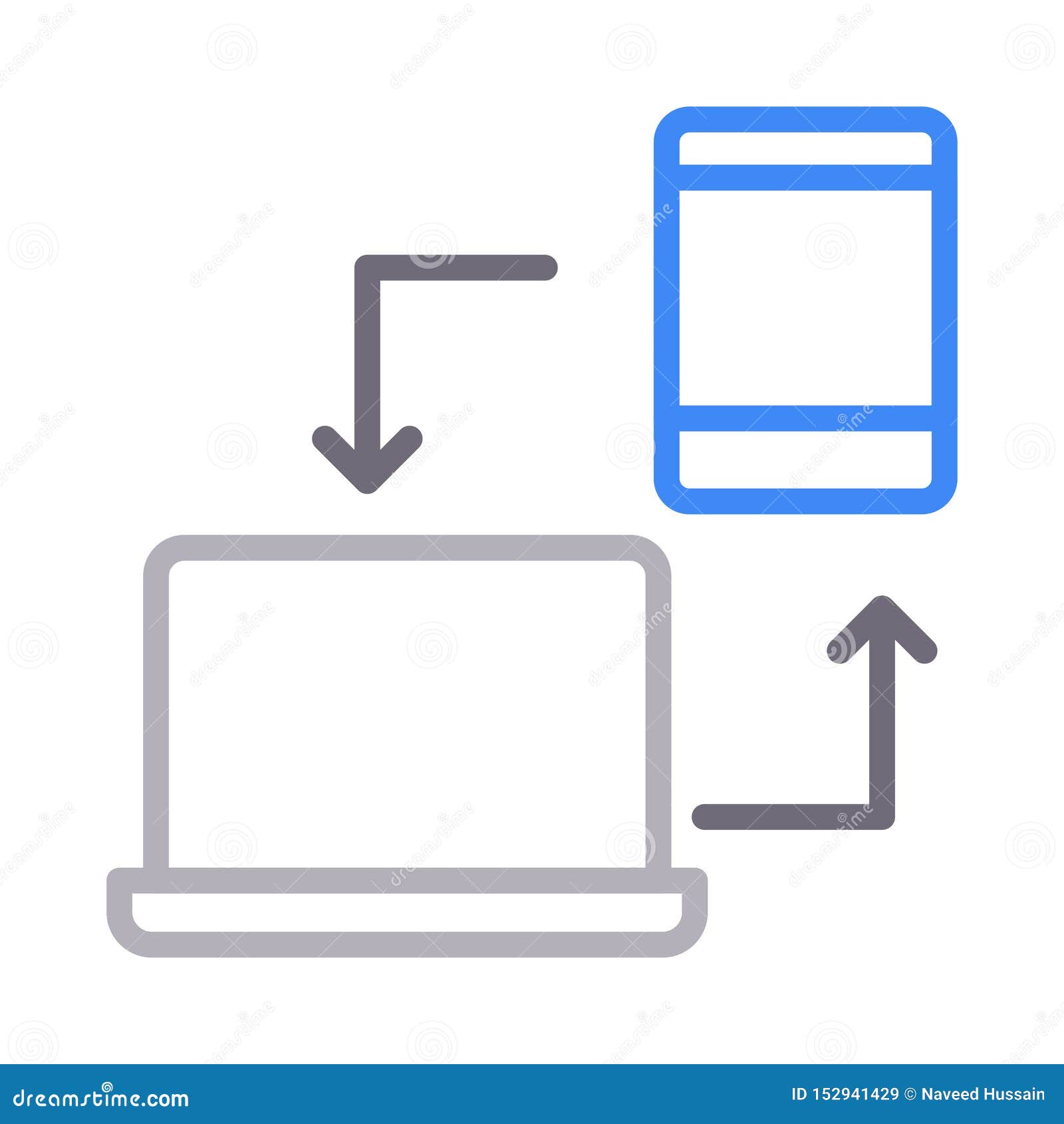 Data Sharing Colour Line Vector Icon Stock Vector - Illustration of ...