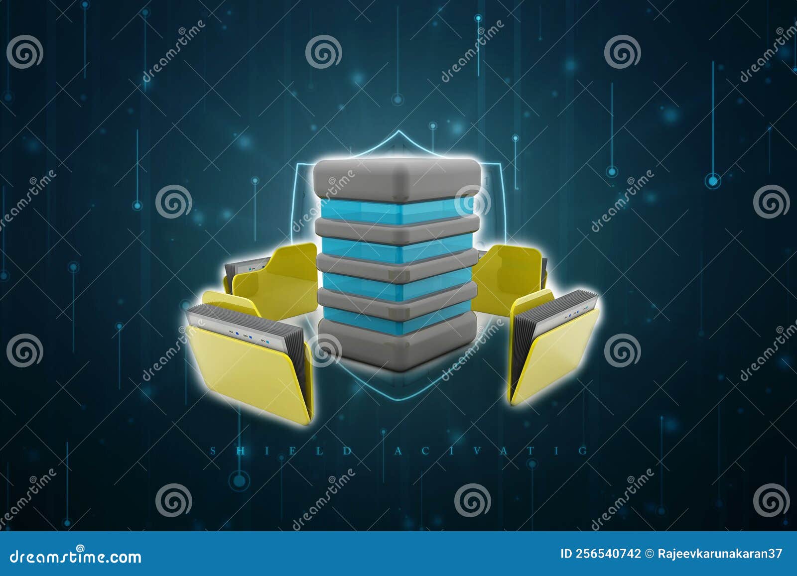 Data Sharing Concept in Internet Communication. Abstract Background 3d ...