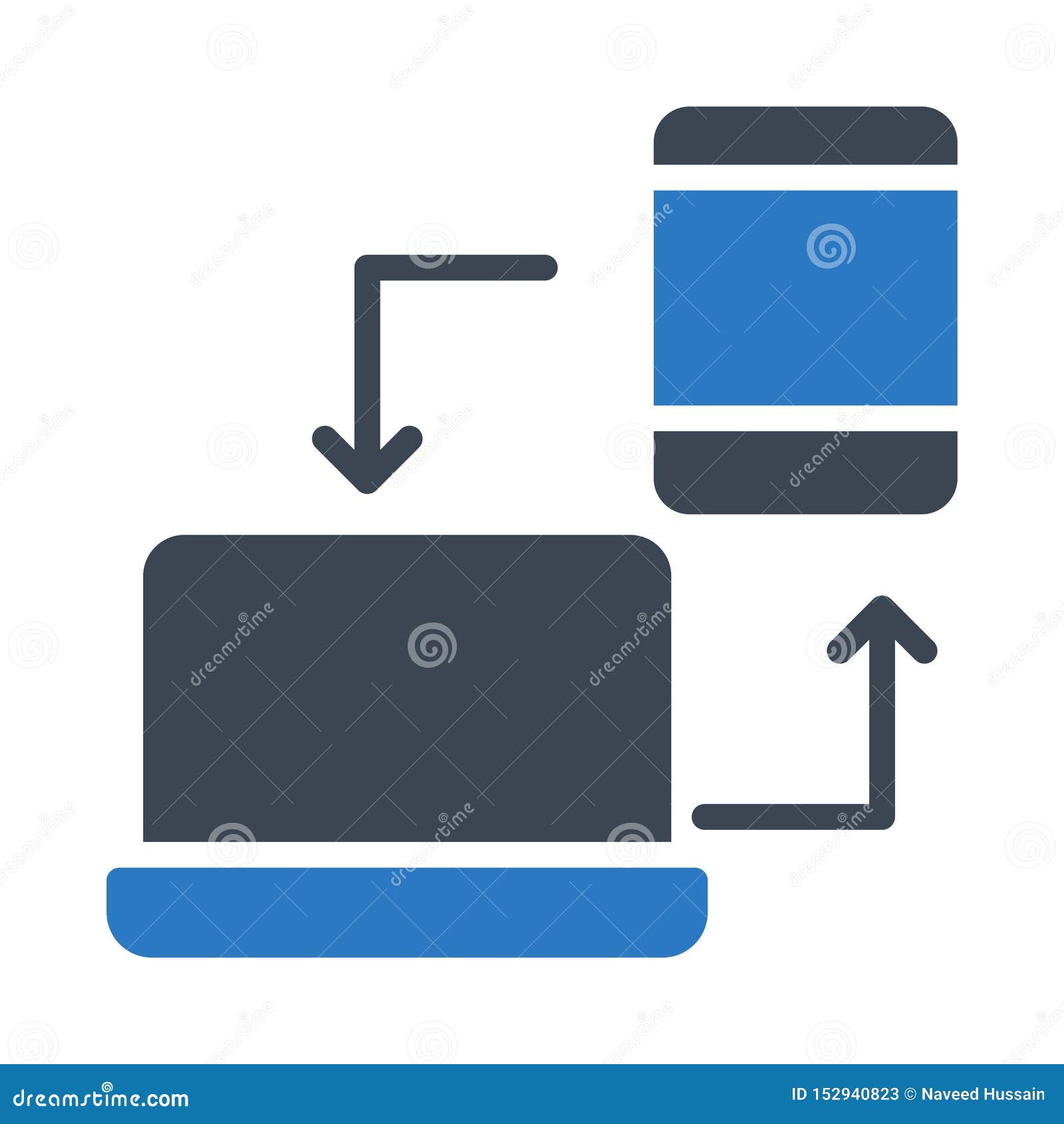 Data Sharing Glyph Colour Vector Icon Stock Illustration - Illustration ...