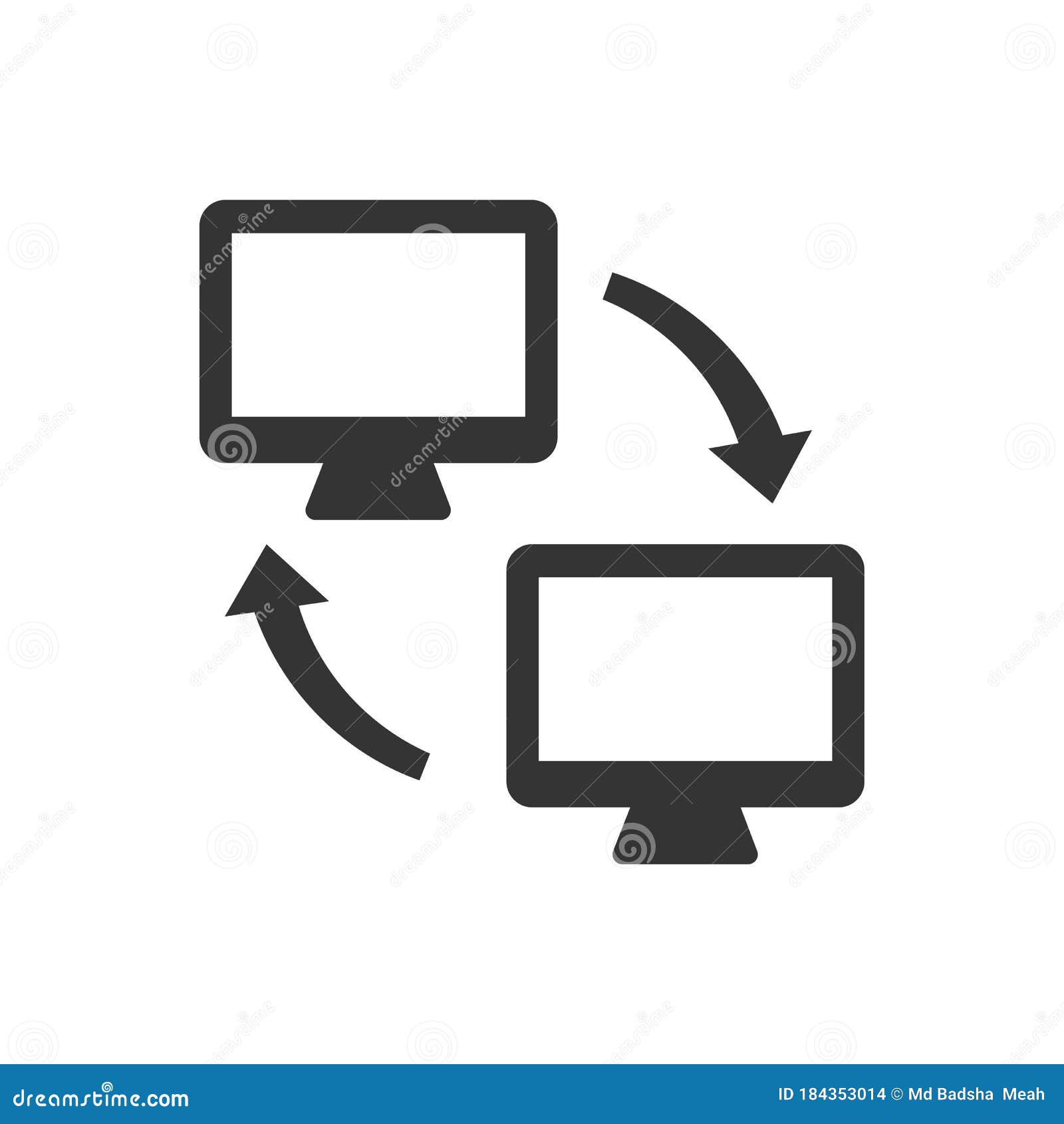 Data sharing icon stock vector. Illustration of share - 184353014