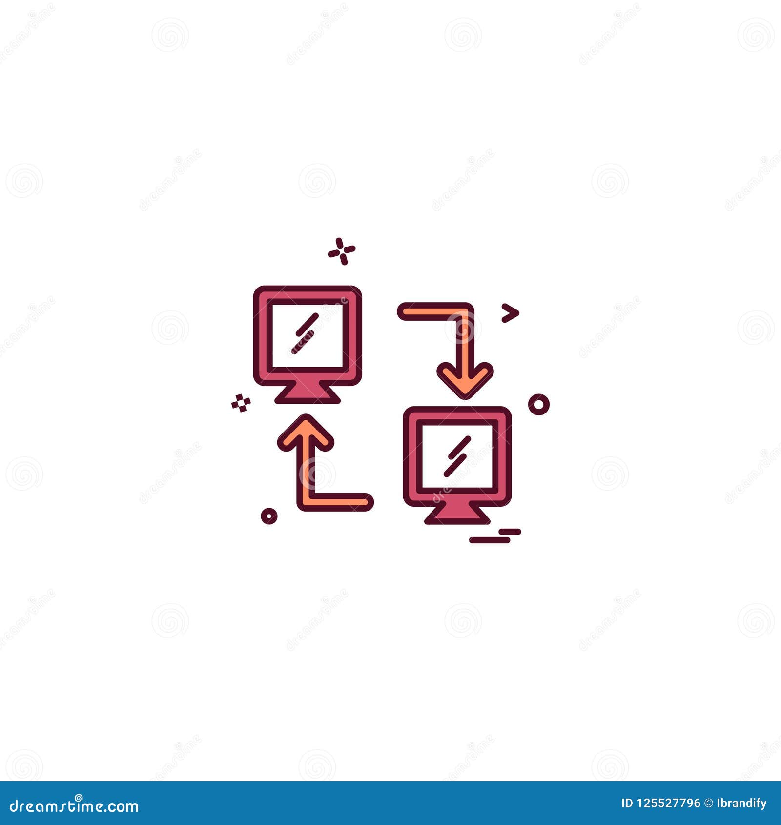 Data Sharing Icon Design Vector Stock Vector - Illustration of connect ...