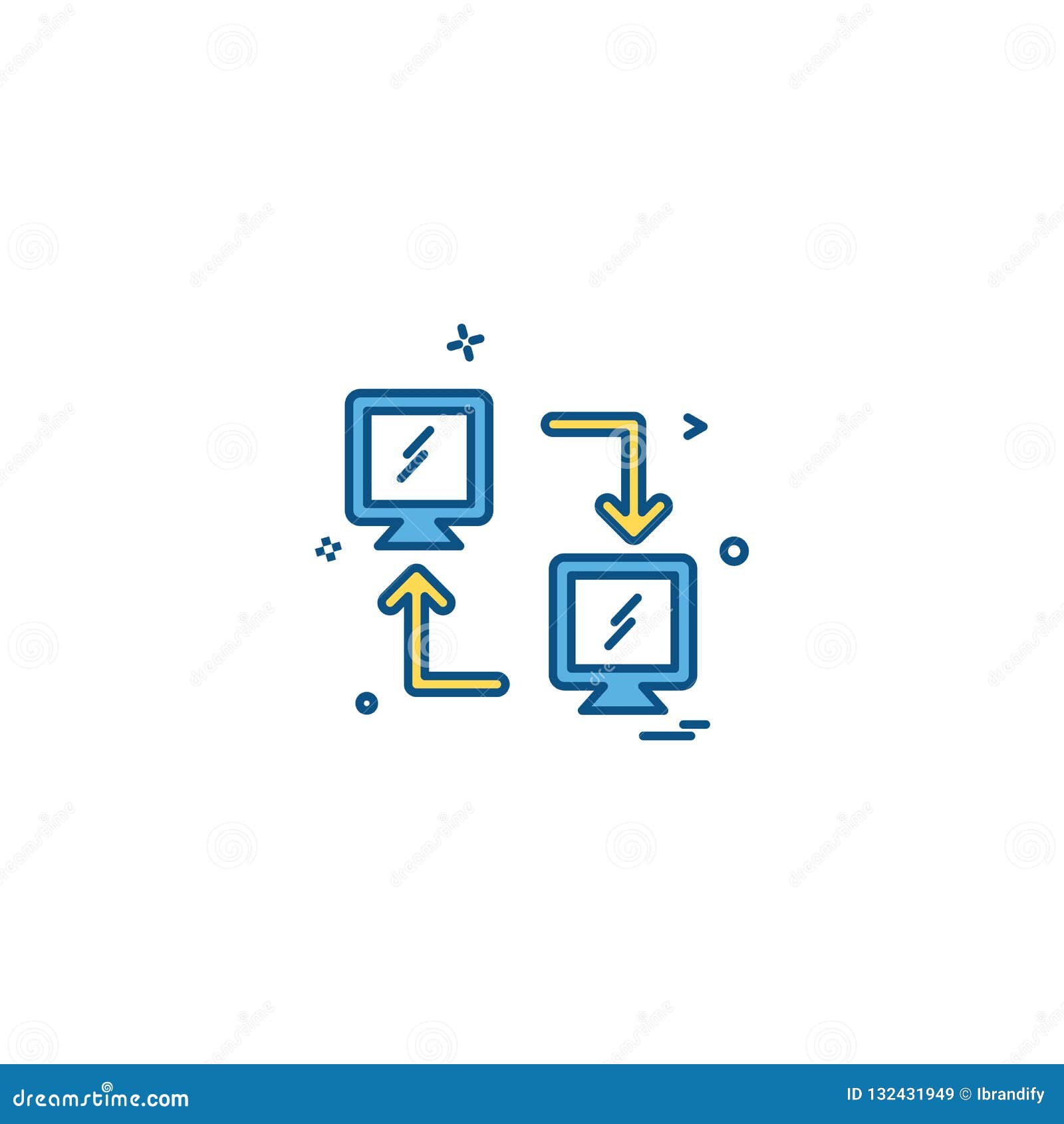 Data Sharing Icon Design Vector Stock Vector - Illustration of business ...