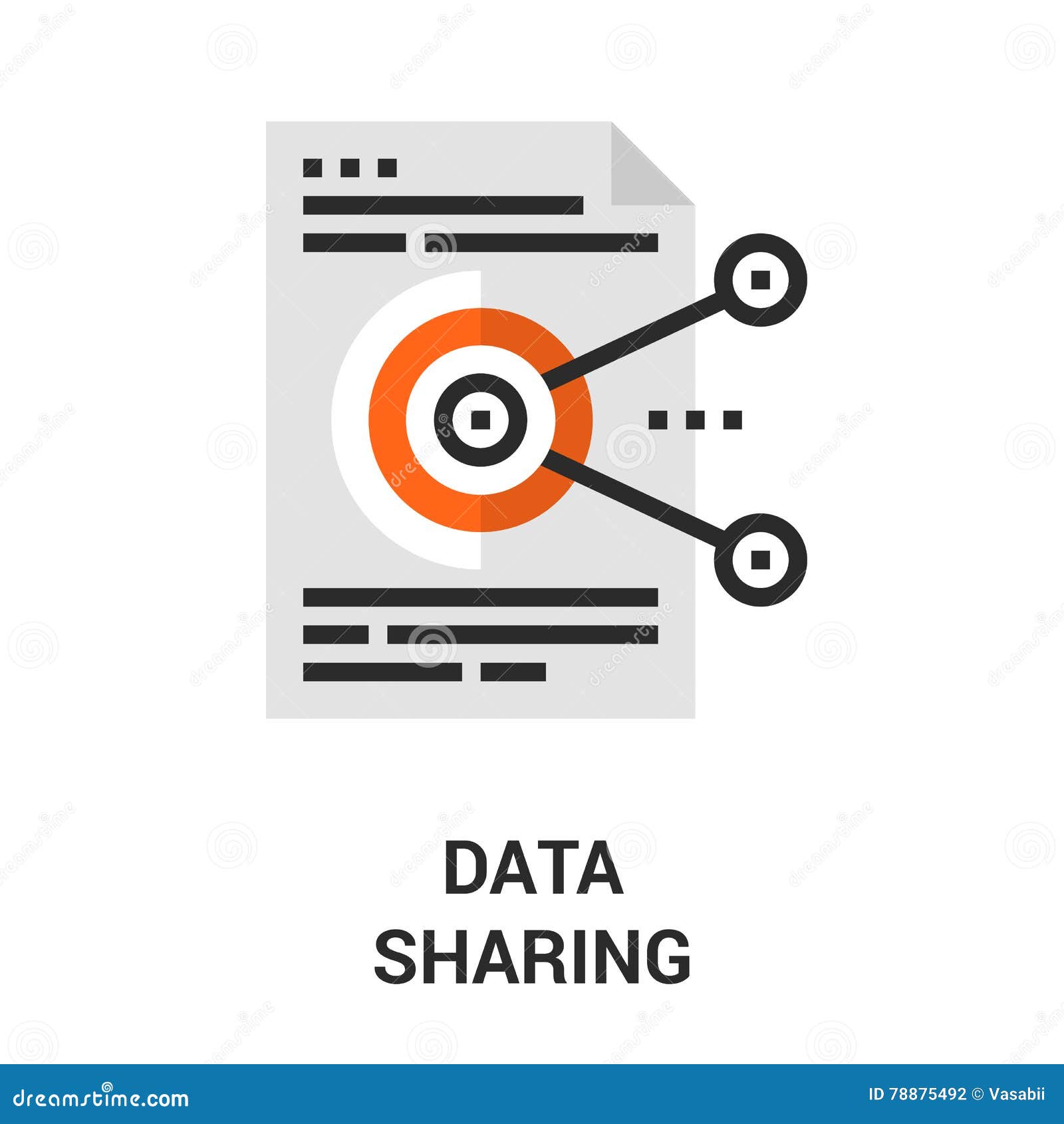 Data sharing icon stock vector. Illustration of office - 78875492