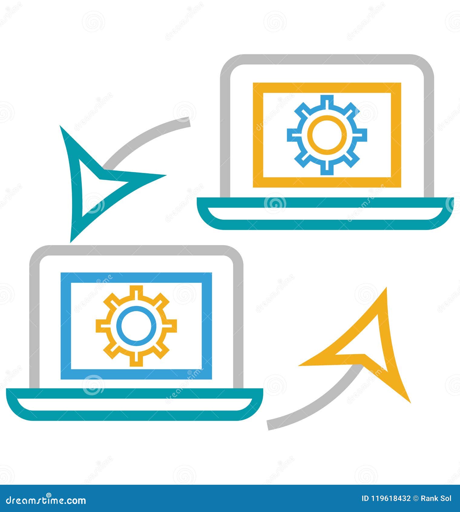 Data Sharing Isolated Line with Color Vector Icon Editable Stock ... Data Sharing Isolated Line with Color Vector Icon Editable Stock ...